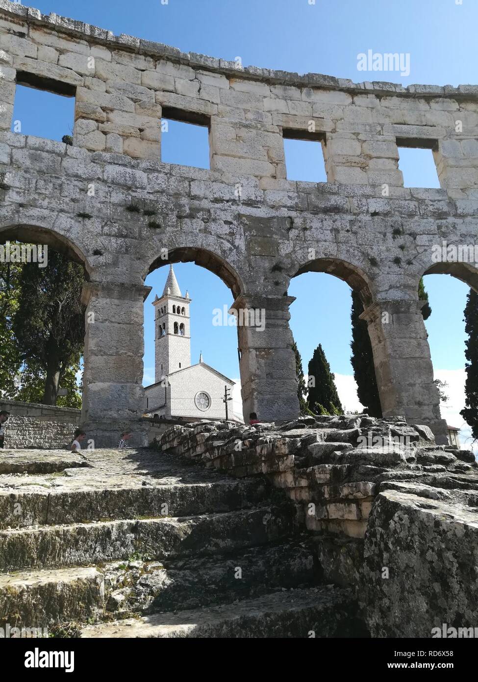 Amphitheatre (Pula), interior 77 Stock Photo - Alamy