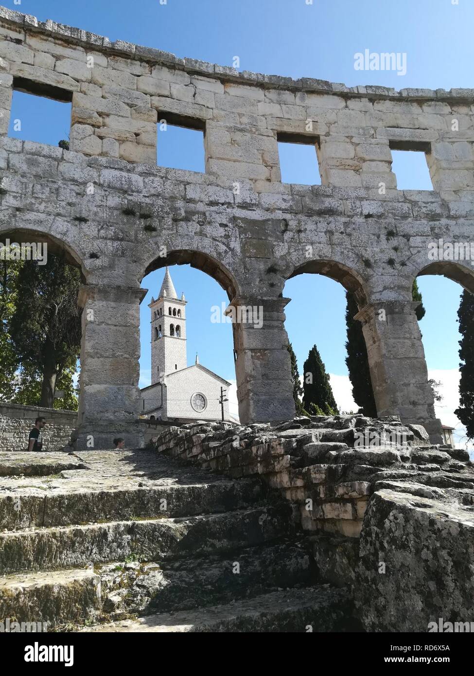 Amphitheatre (Pula), interior 78 Stock Photo - Alamy