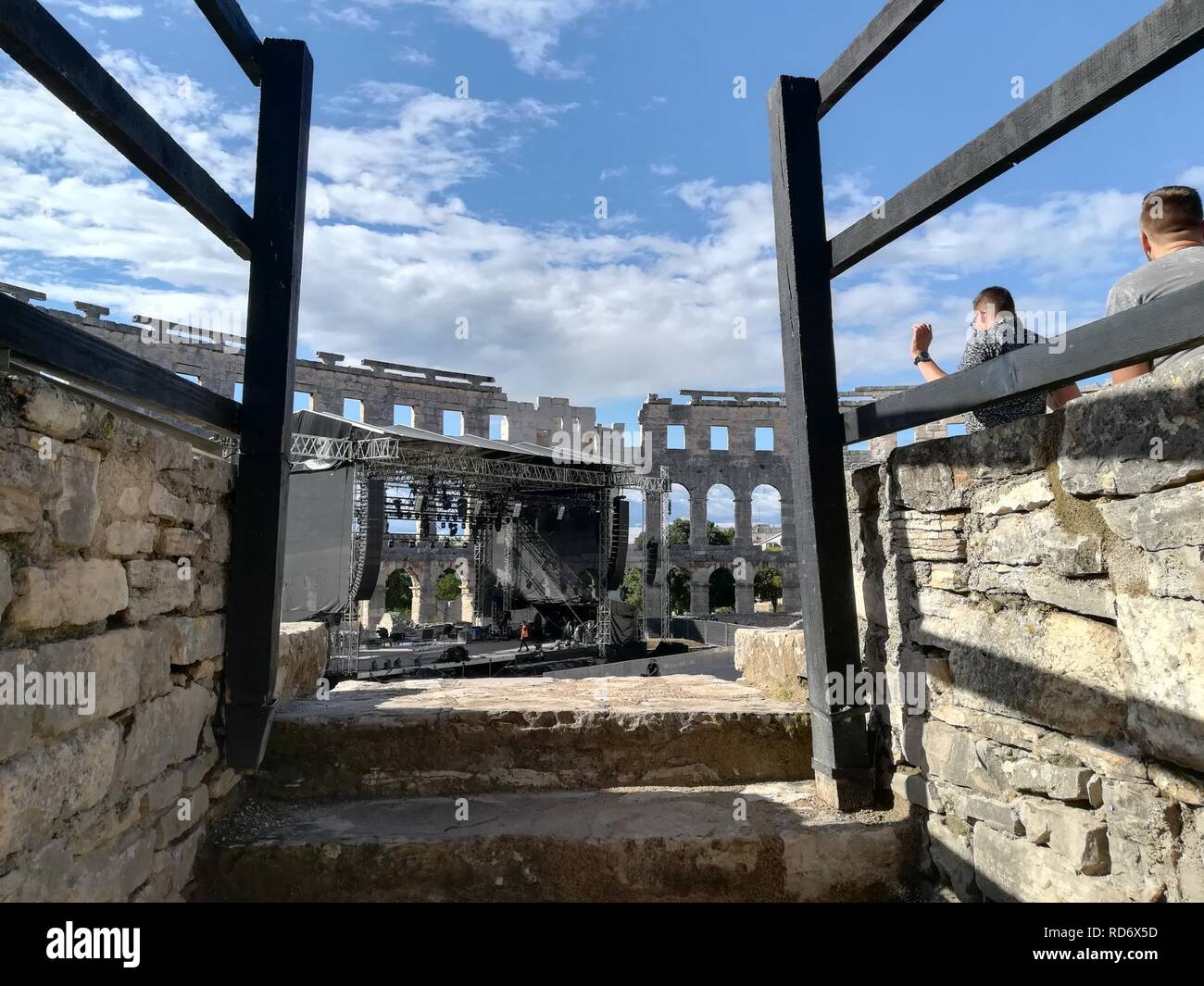 Amphitheatre (Pula), interior 80 Stock Photo - Alamy