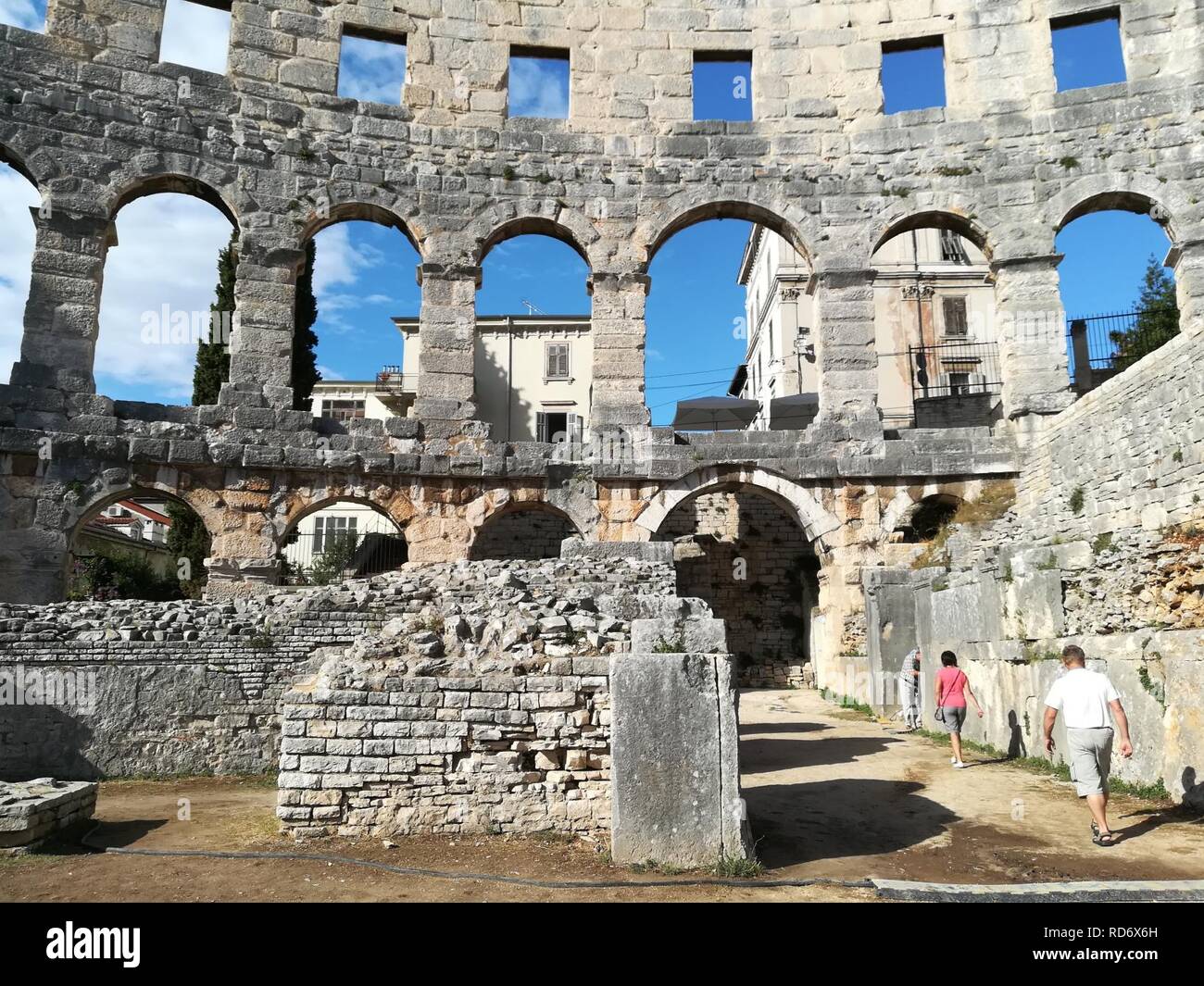 Amphitheatre (Pula), interior 101 Stock Photo - Alamy
