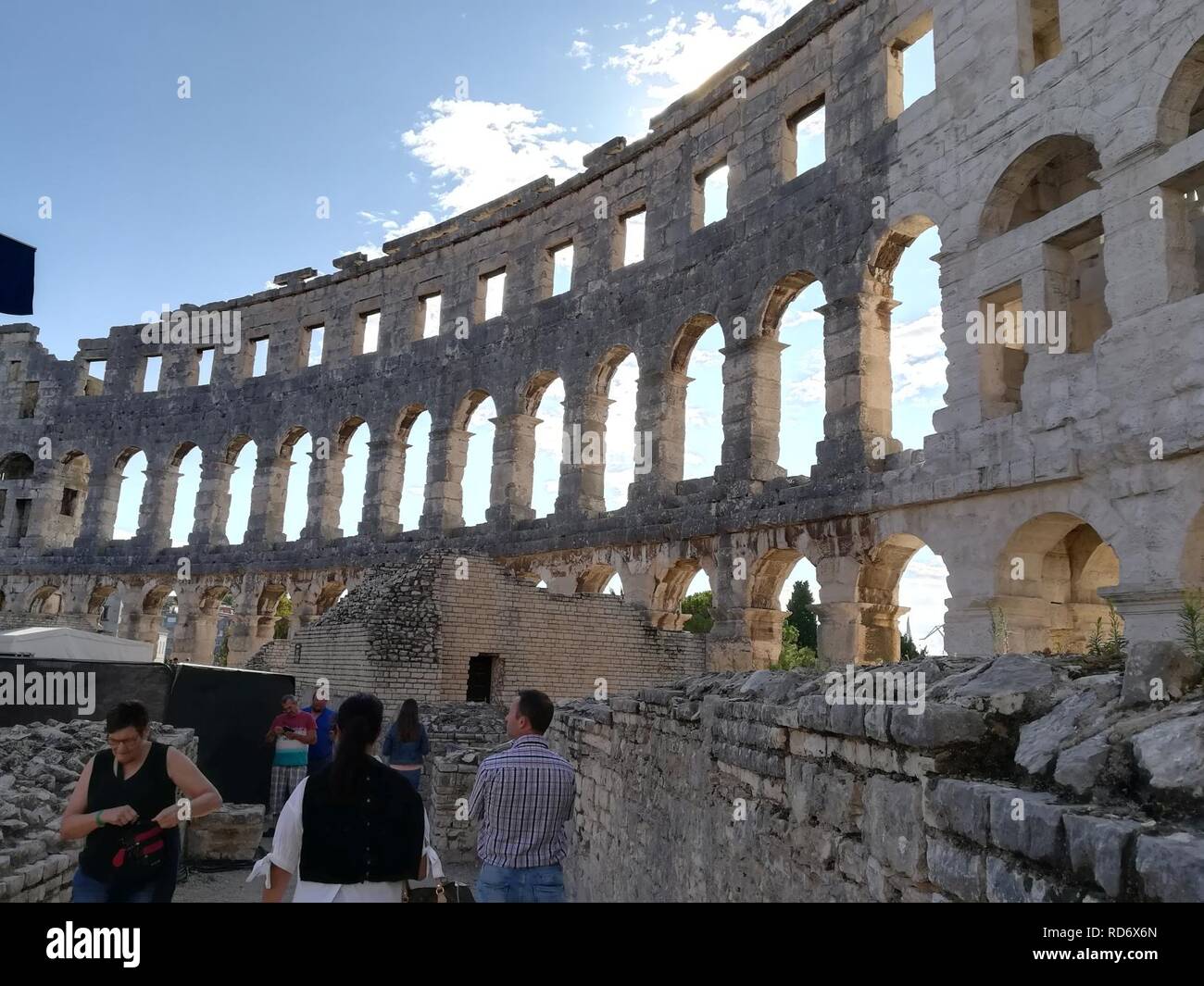 Pula amphitheatre interior hi-res stock photography and images - Alamy