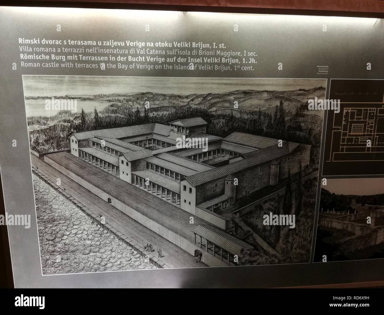 Amphitheatre (Pula), interior, exhibition 40 Stock Photo - Alamy