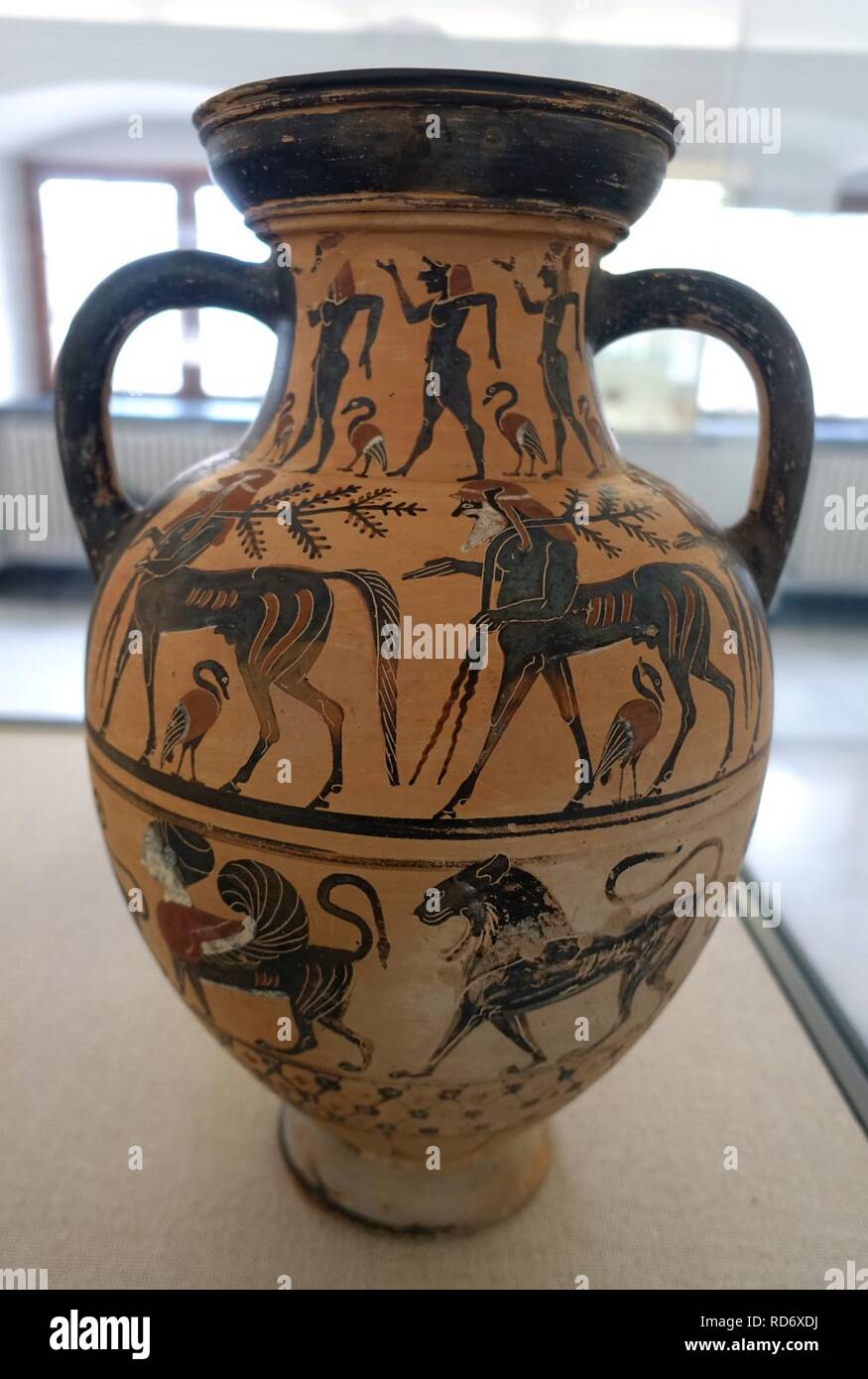 Amphora with centaurs, sphinx, and animals, Paris Painter, 540-530 BC ...