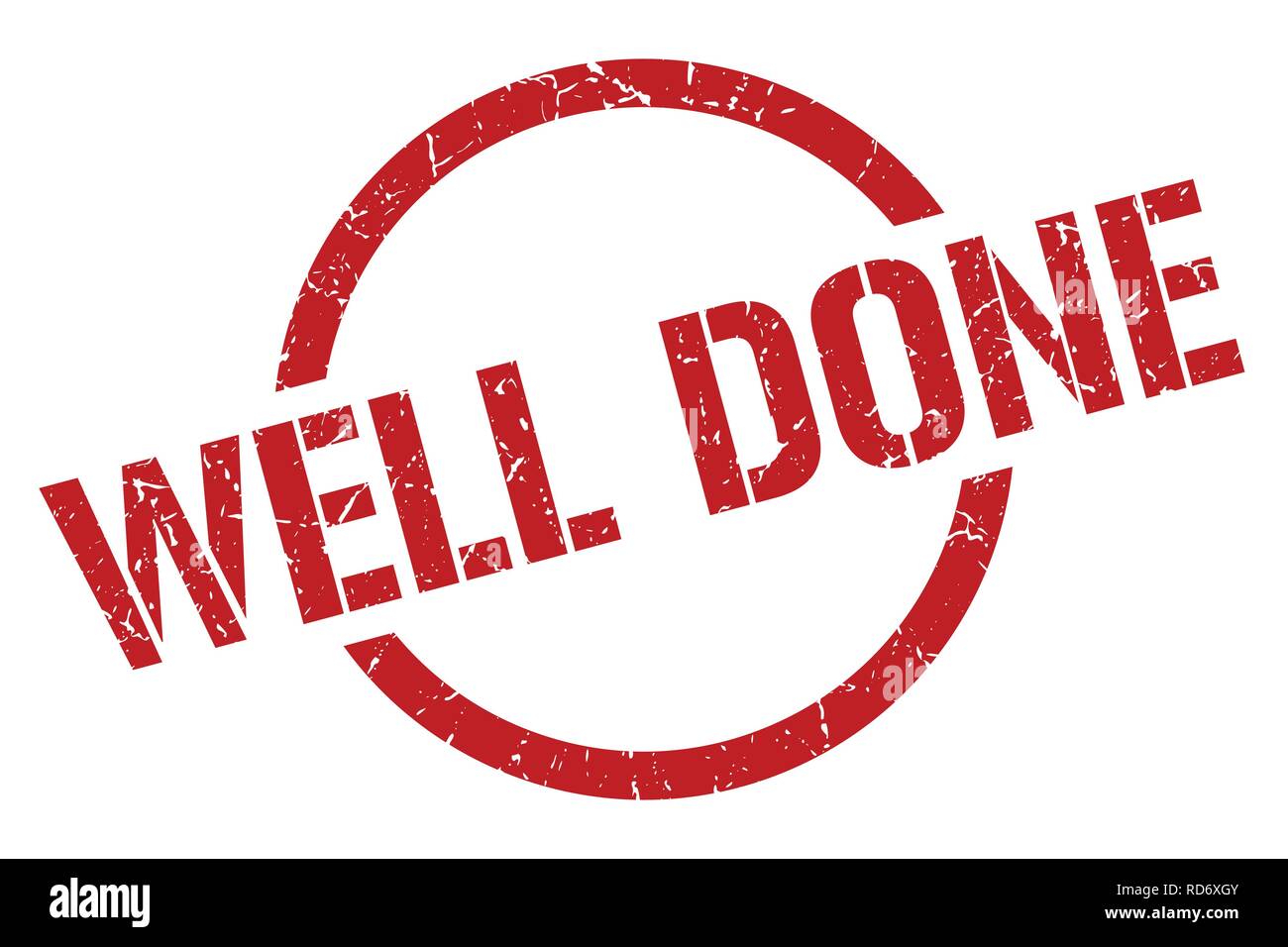 well done red round stamp Stock Vector Image & Art - Alamy