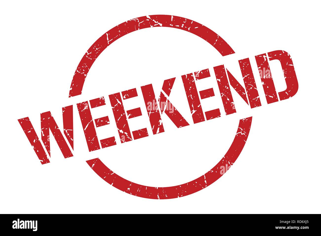 weekend red round stamp Stock Vector Image & Art - Alamy