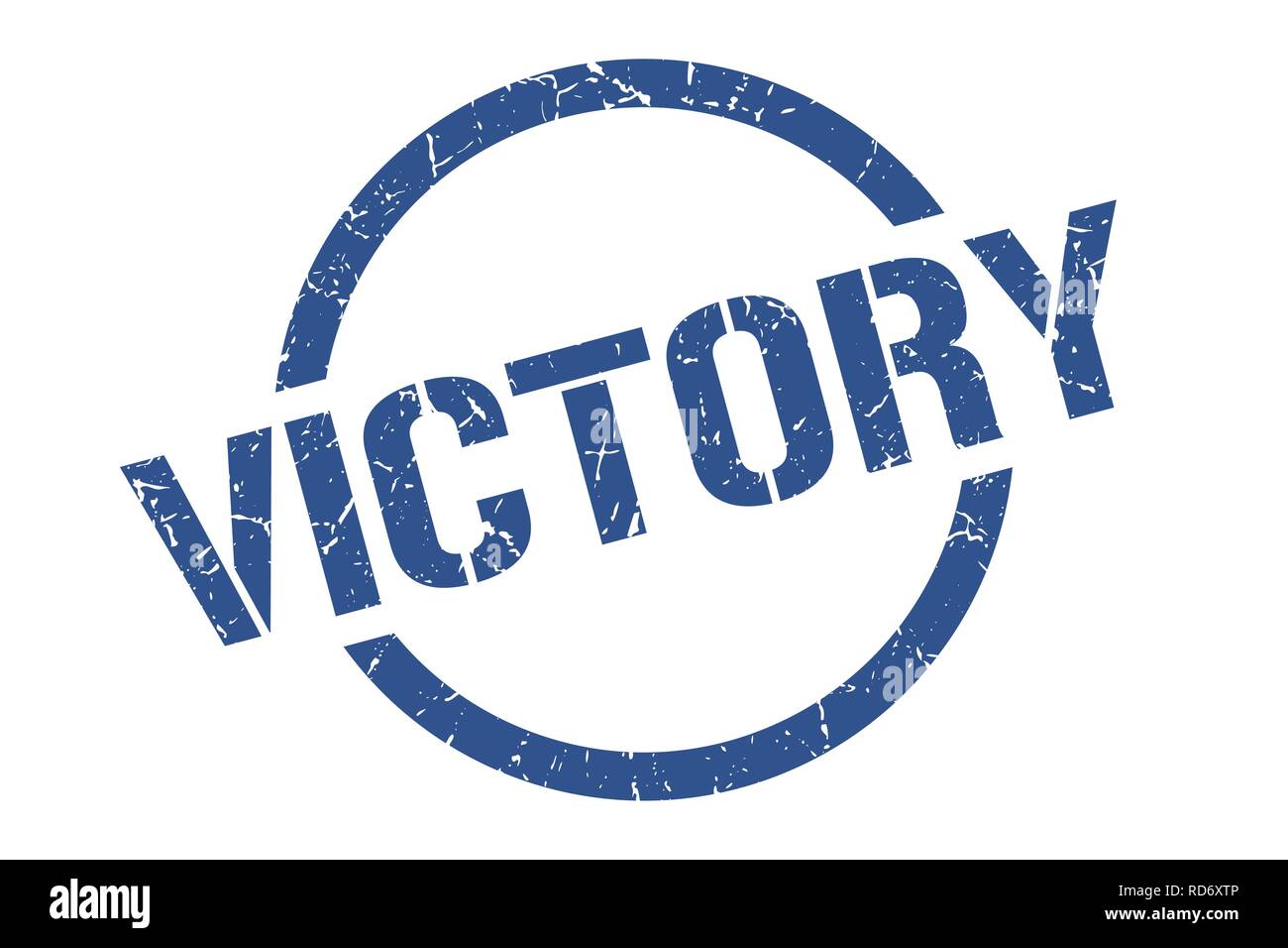 victory blue round stamp Stock Vector Image & Art - Alamy