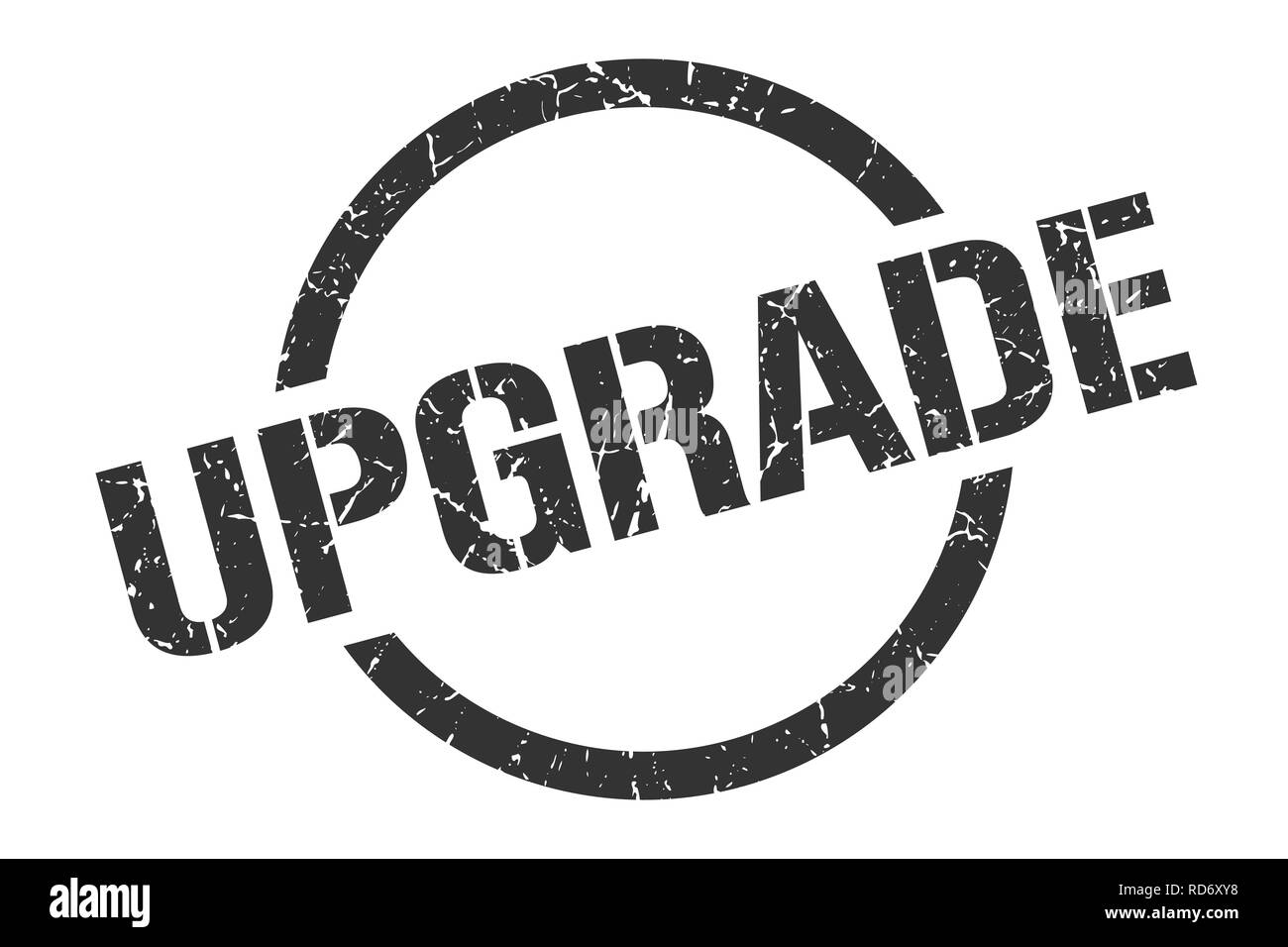 upgrade black round stamp Stock Vector Image & Art - Alamy