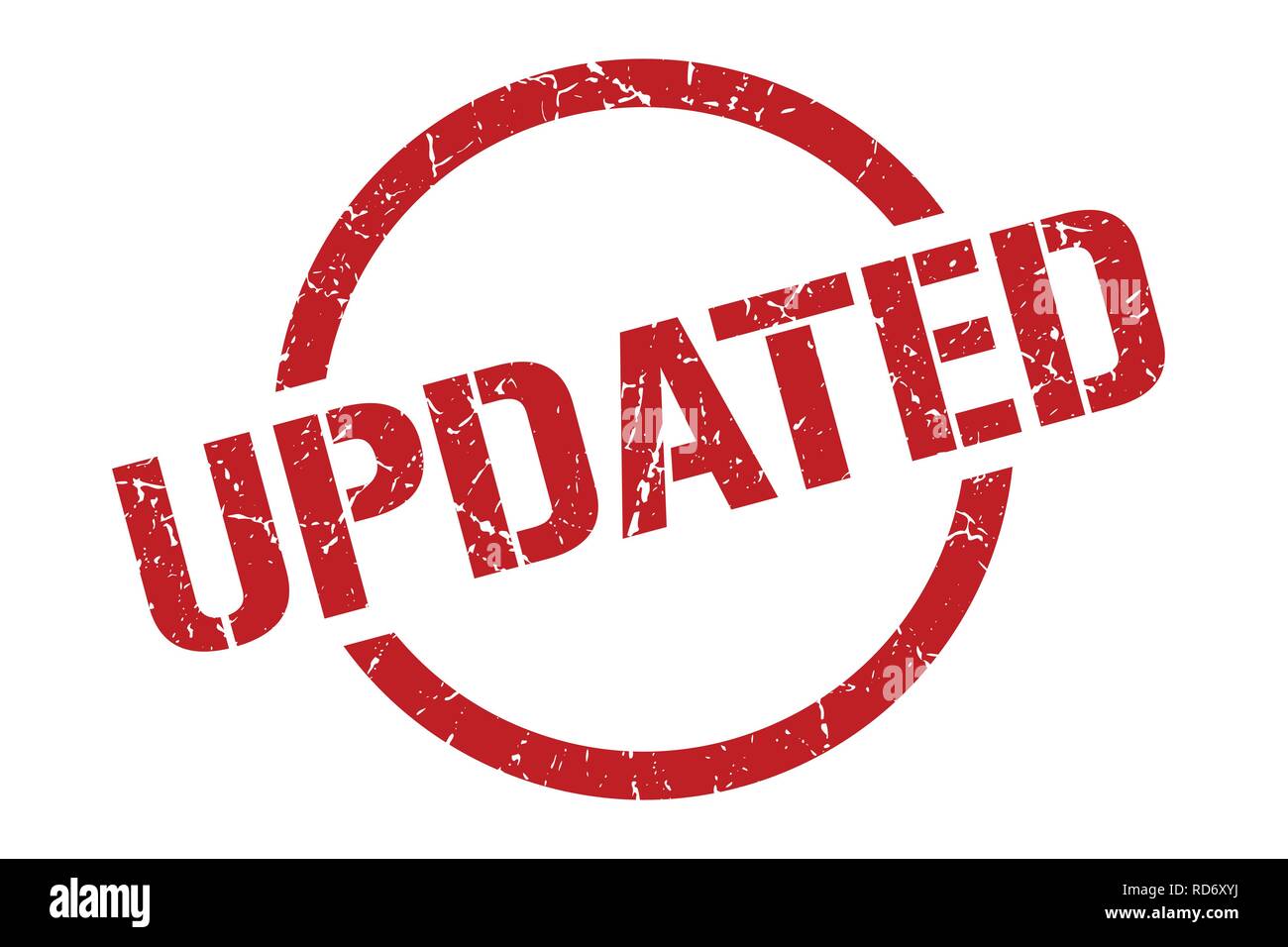updated red round stamp Stock Vector Image & Art - Alamy