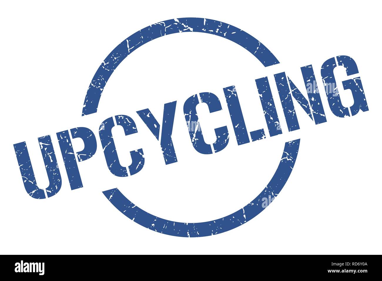 upcycling blue round stamp Stock Vector Image & Art - Alamy