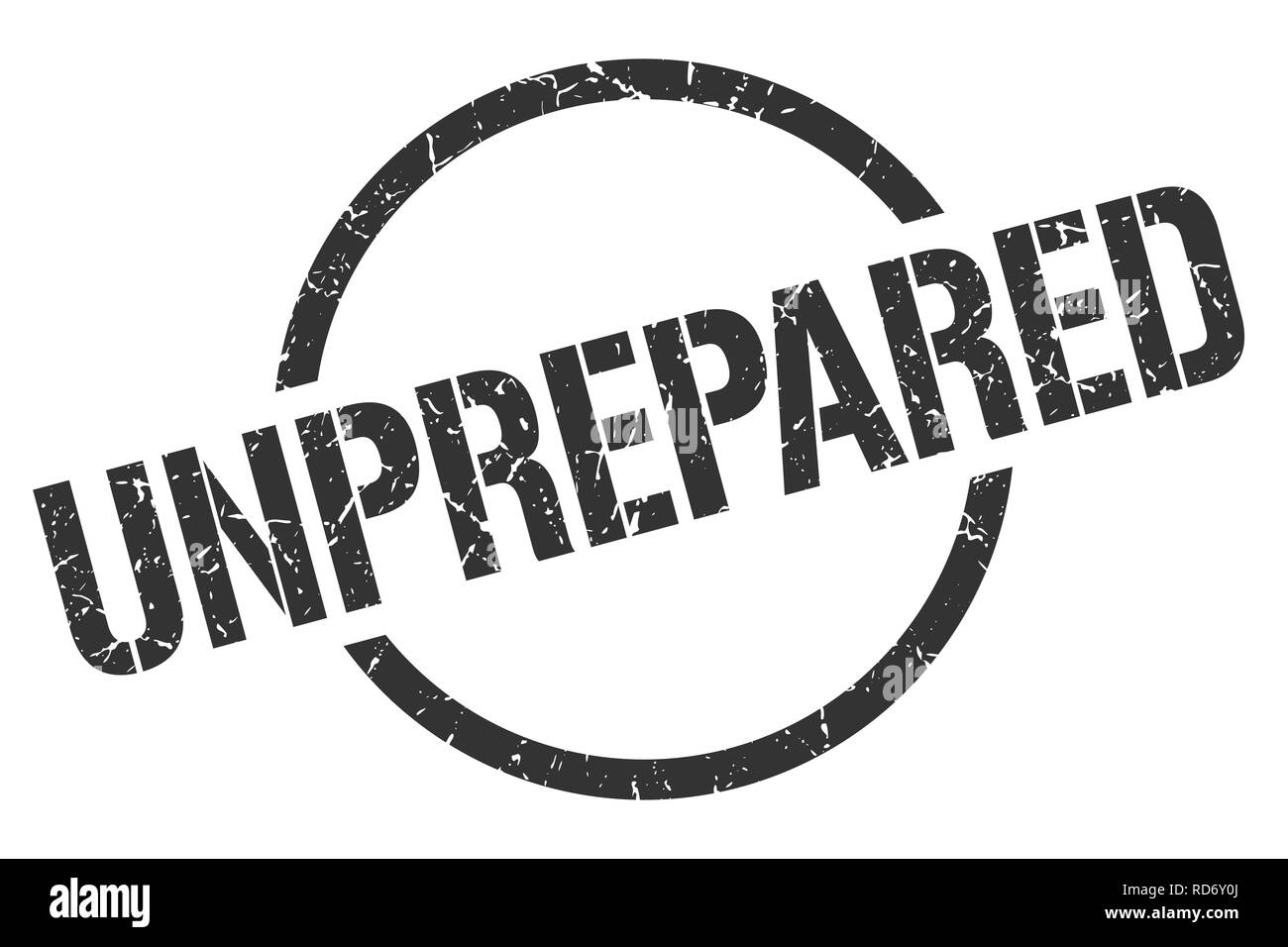 unprepared black round stamp Stock Vector Image & Art - Alamy