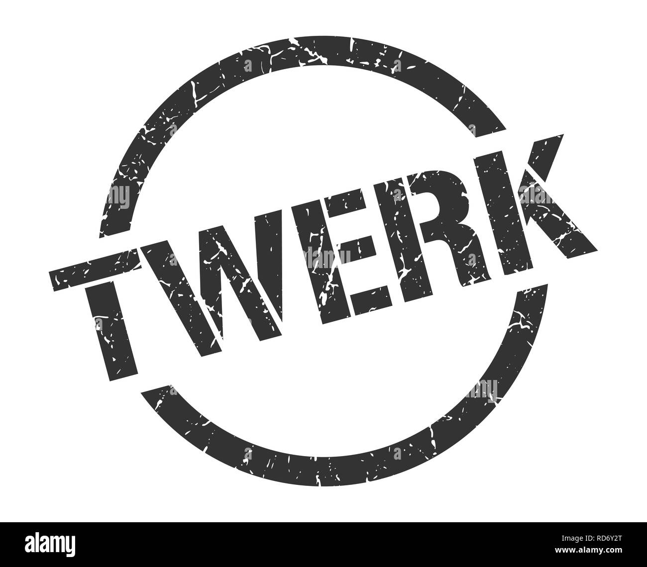 Twerk Black Round Stamp Stock Vector Image And Art Alamy