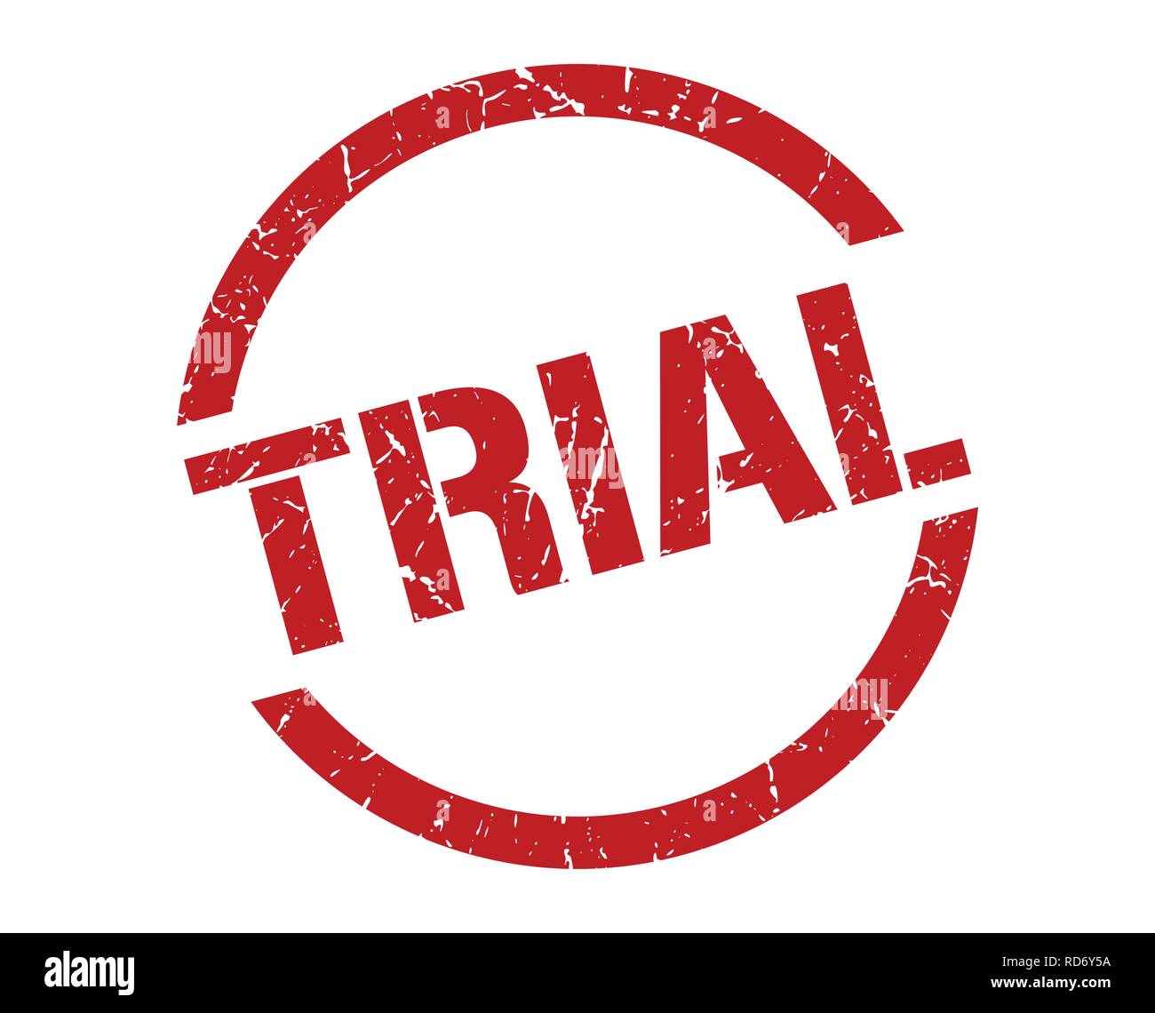 trial red round stamp Stock Vector Image & Art - Alamy