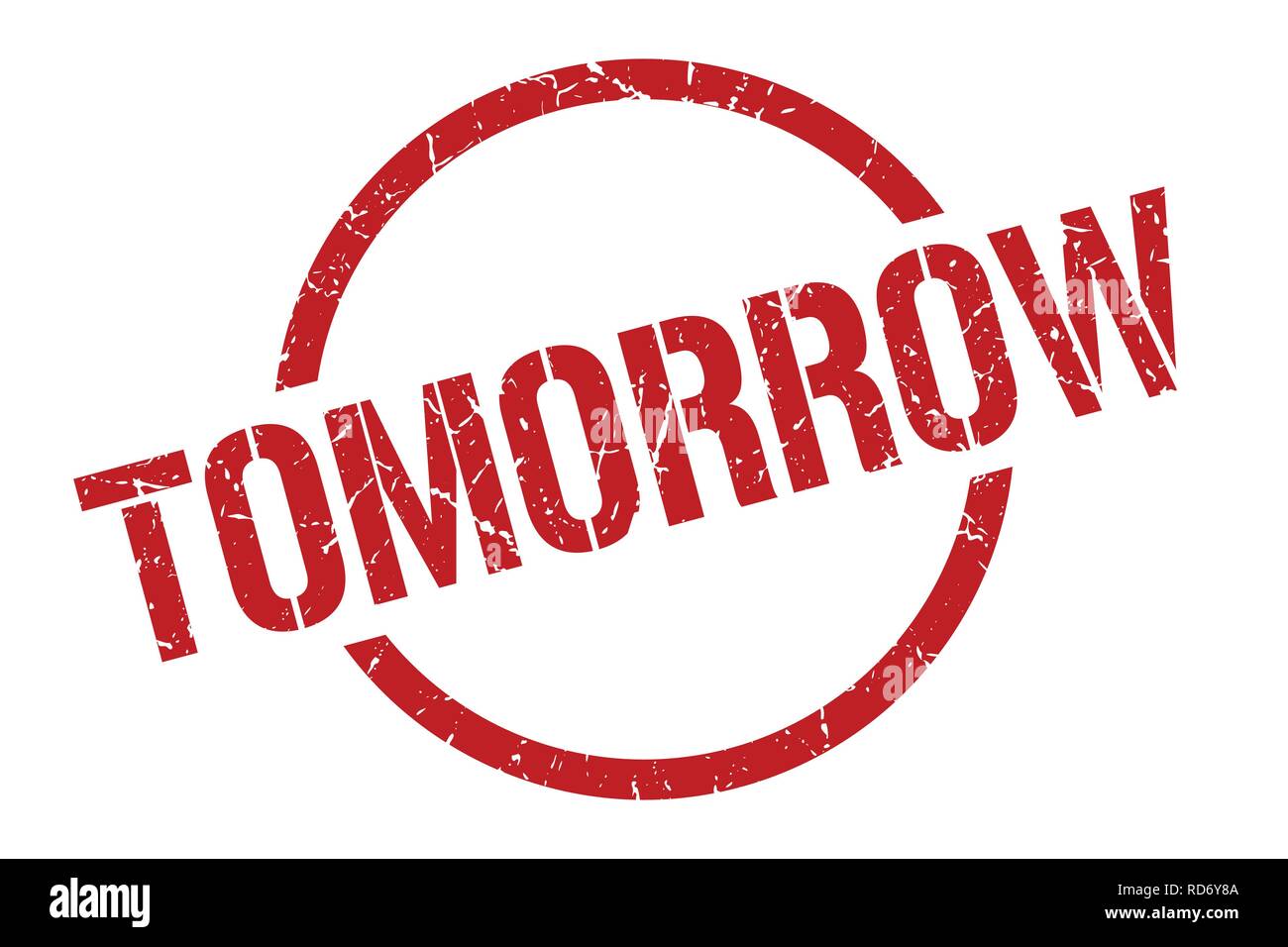 tomorrow red round stamp Stock Vector Image & Art - Alamy