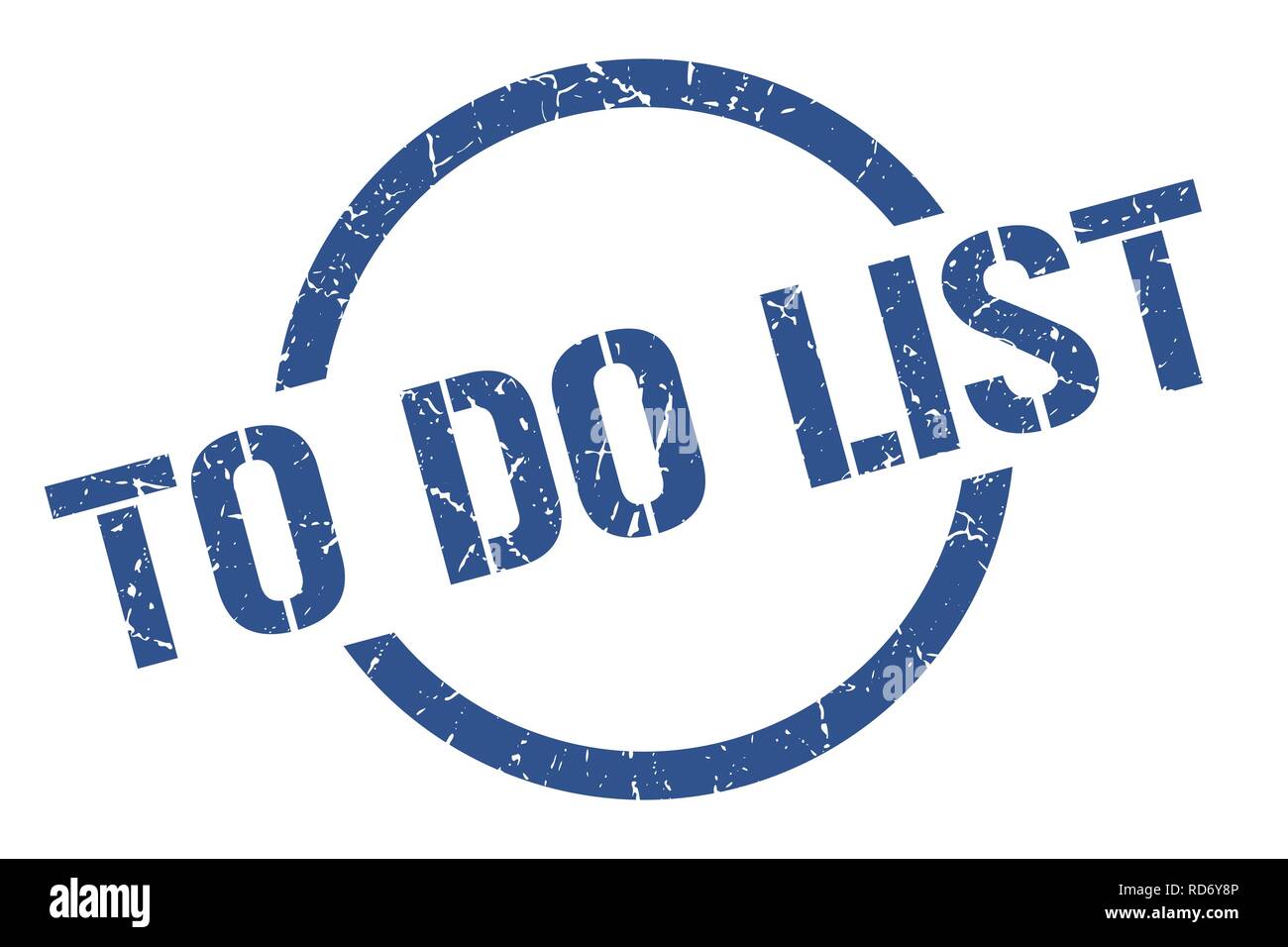 to do list blue round stamp Stock Vector Image & Art - Alamy