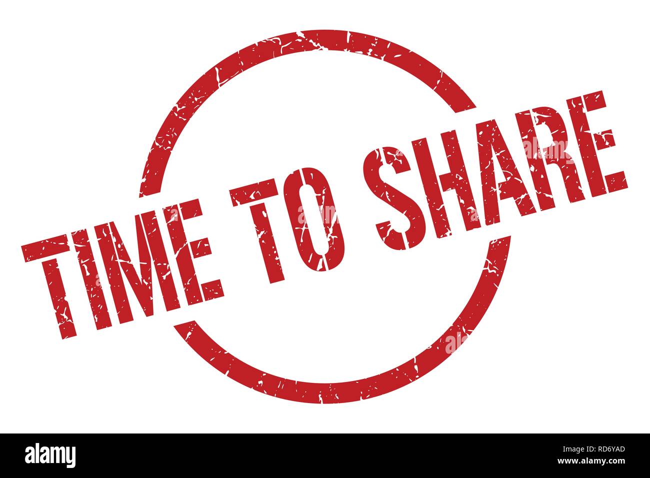 time to share red round stamp Stock Vector Image & Art - Alamy