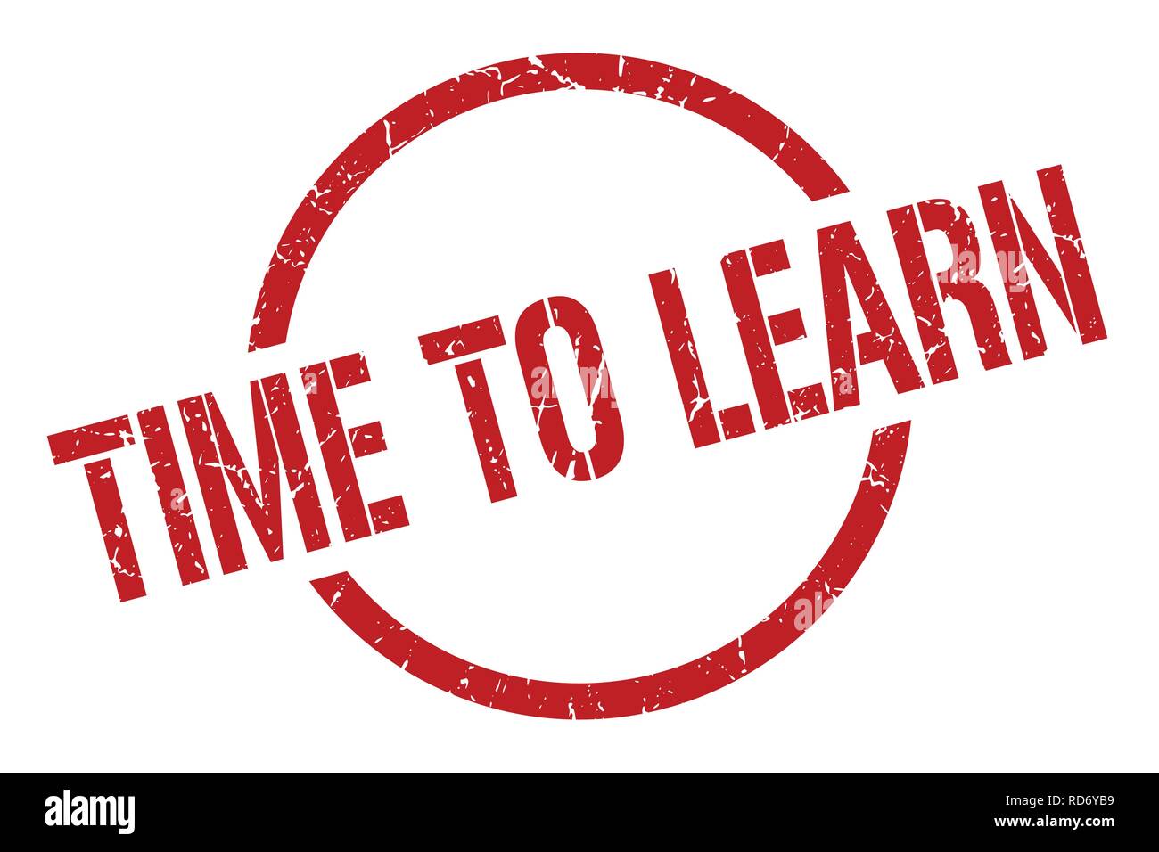 time to learn red round stamp Stock Vector Image & Art - Alamy