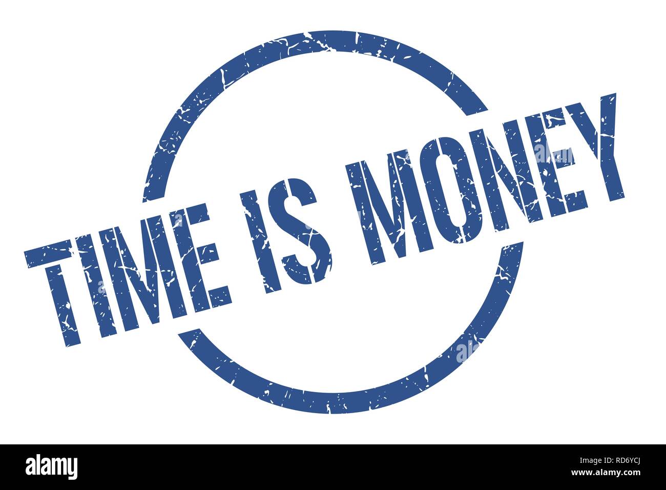 time is money blue round stamp Stock Vector Image & Art - Alamy