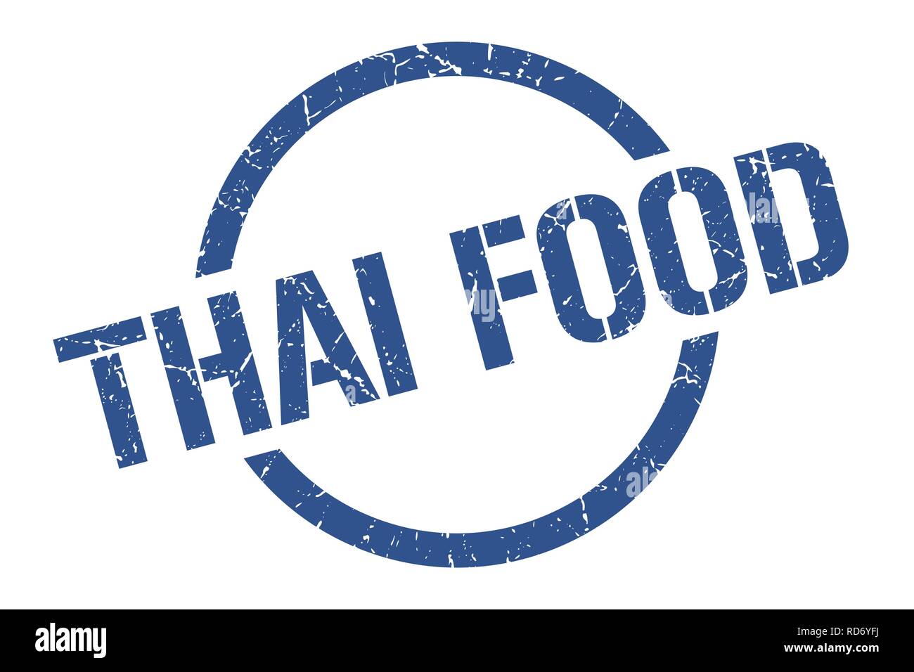 thai food blue round stamp Stock Vector Image & Art - Alamy