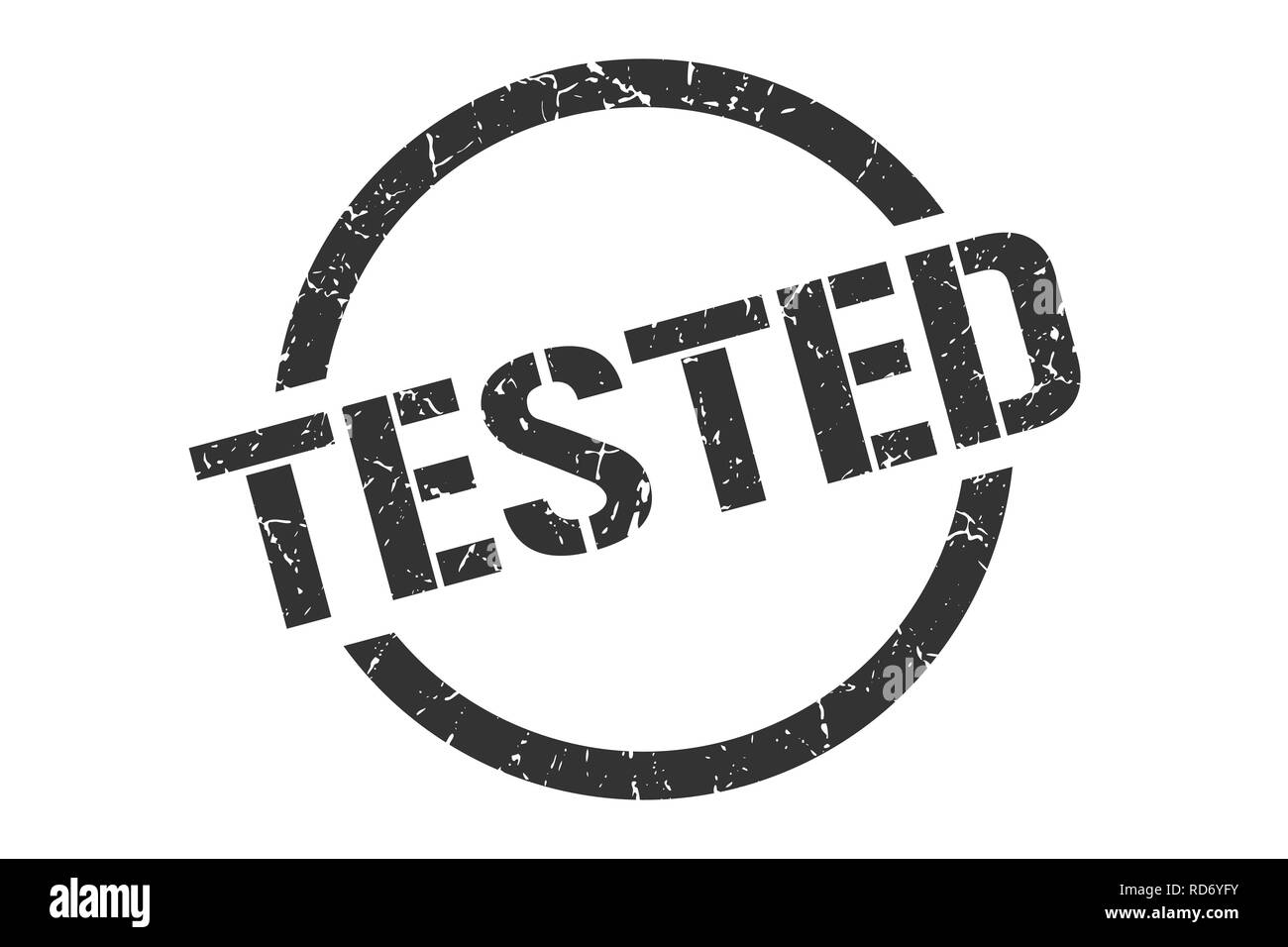 tested black round stamp Stock Vector Image & Art - Alamy