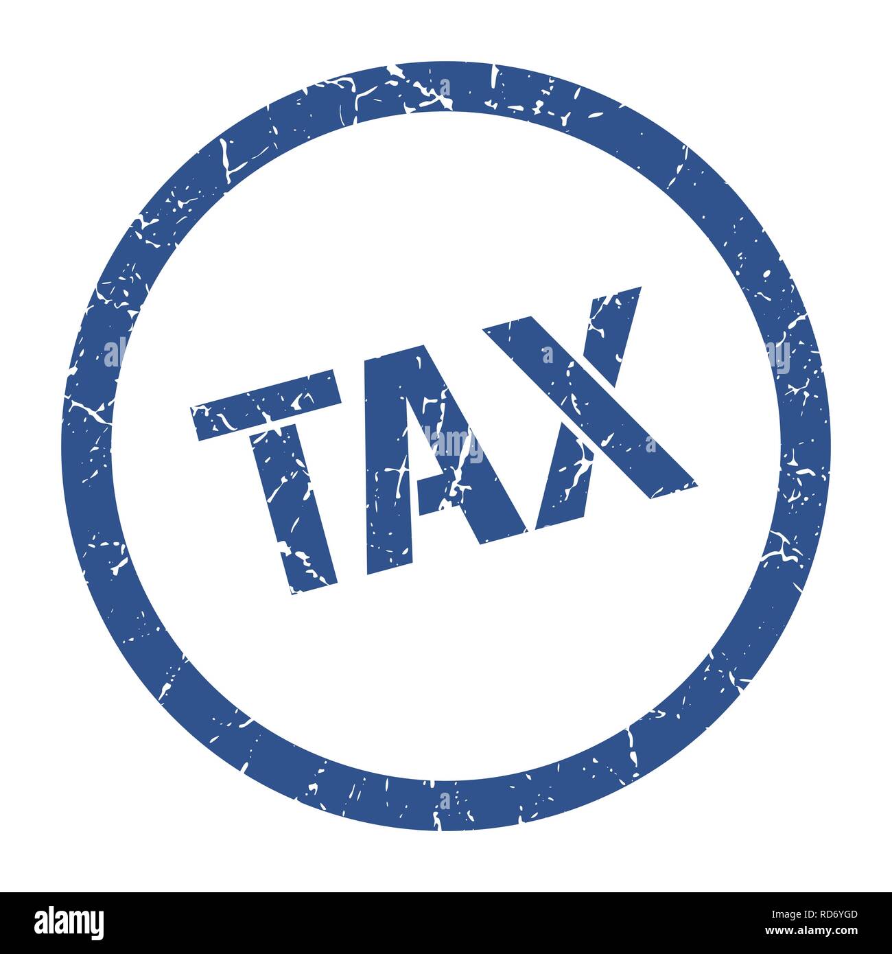 tax blue round stamp Stock Vector Image & Art - Alamy
