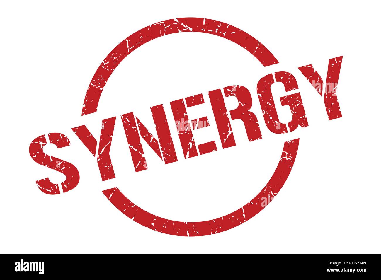 synergy red round stamp Stock Vector Image & Art - Alamy