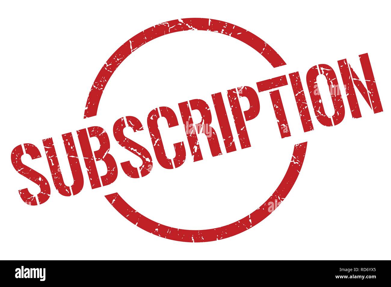 subscription red round stamp Stock Vector Image & Art - Alamy
