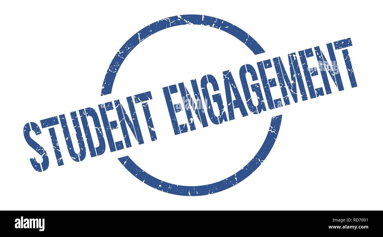 student engagement blue round stamp Stock Vector Image & Art - Alamy