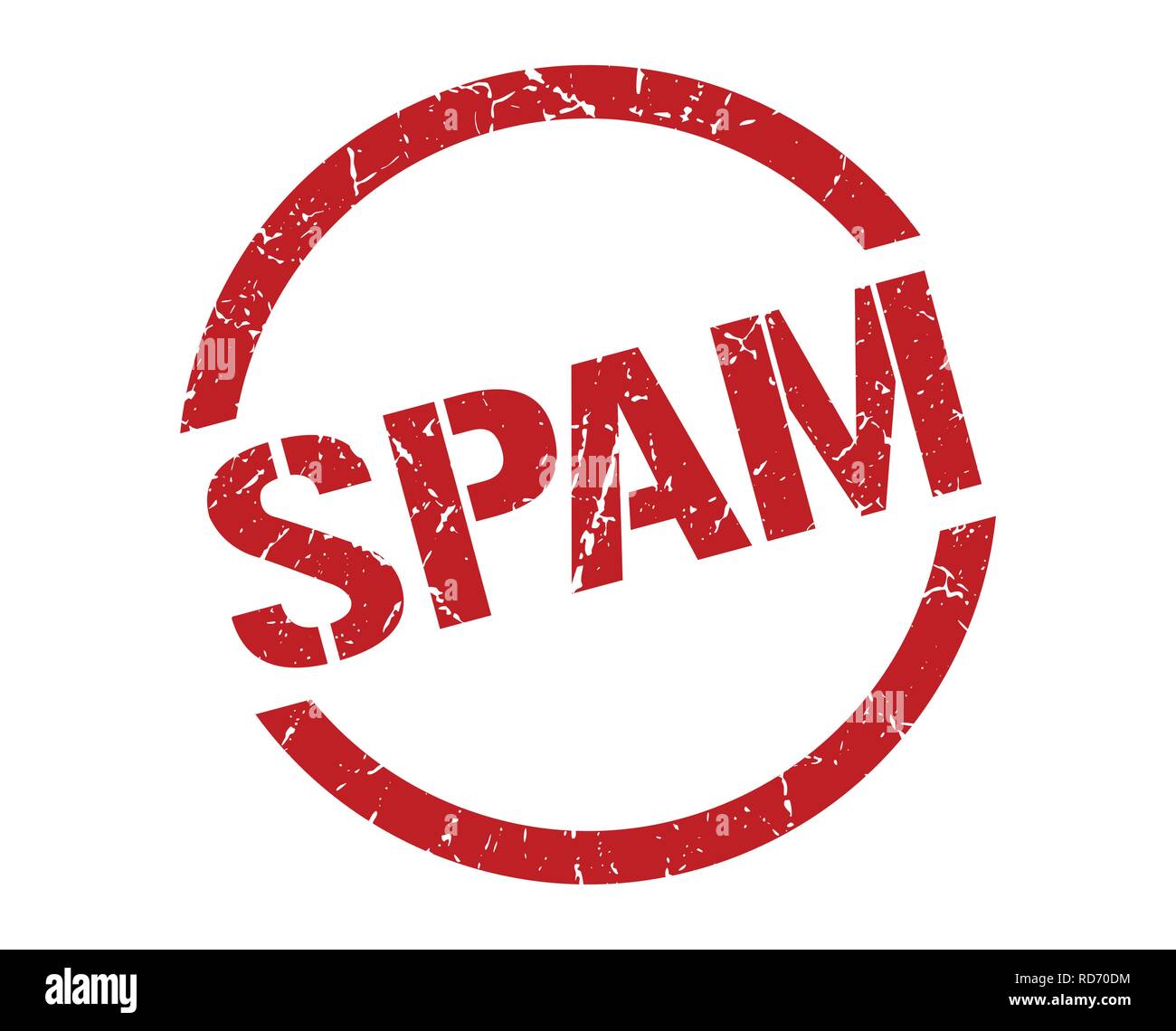 spam red round stamp Stock Vector Image & Art - Alamy