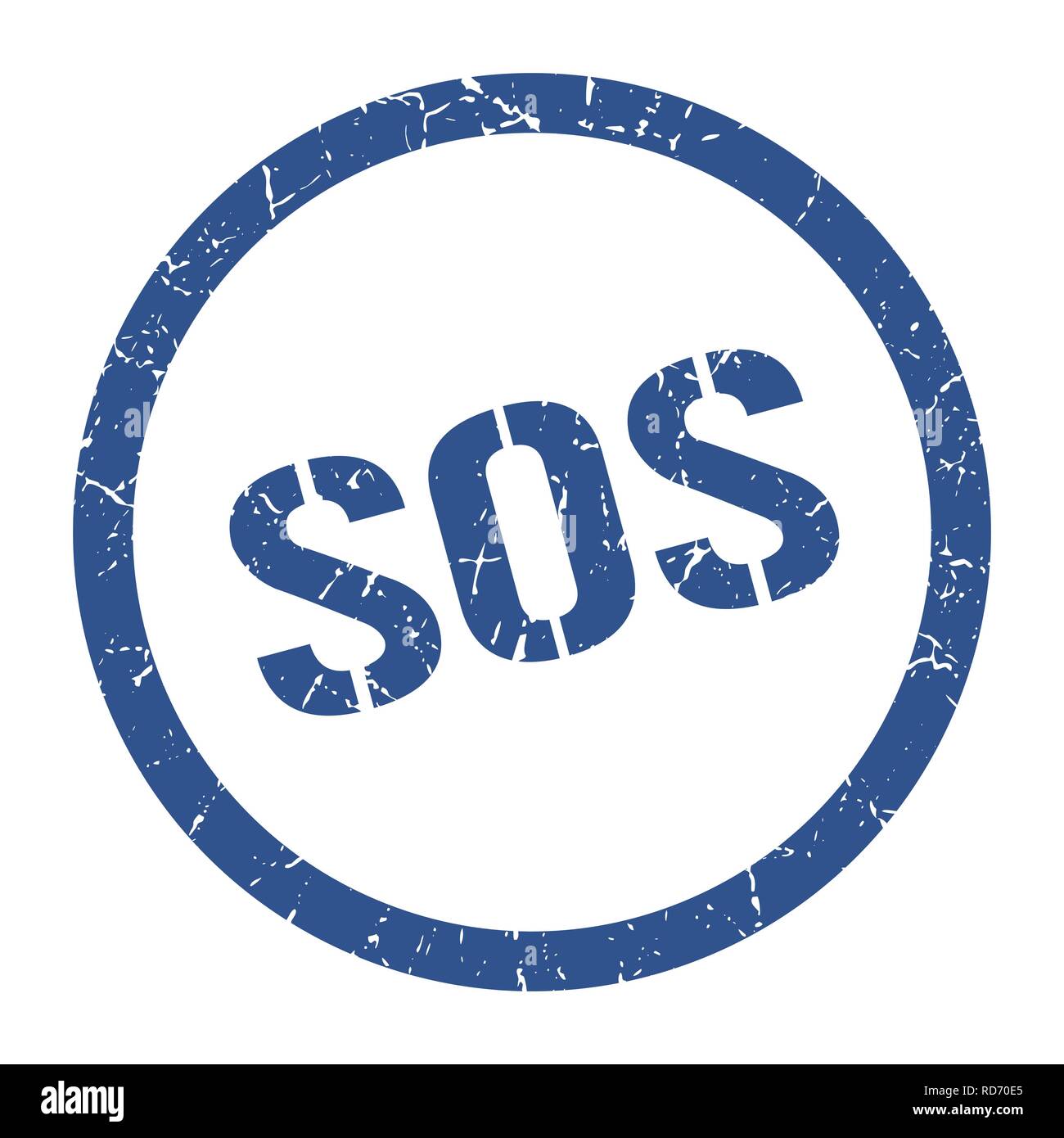 sos blue round stamp Stock Vector Image & Art - Alamy