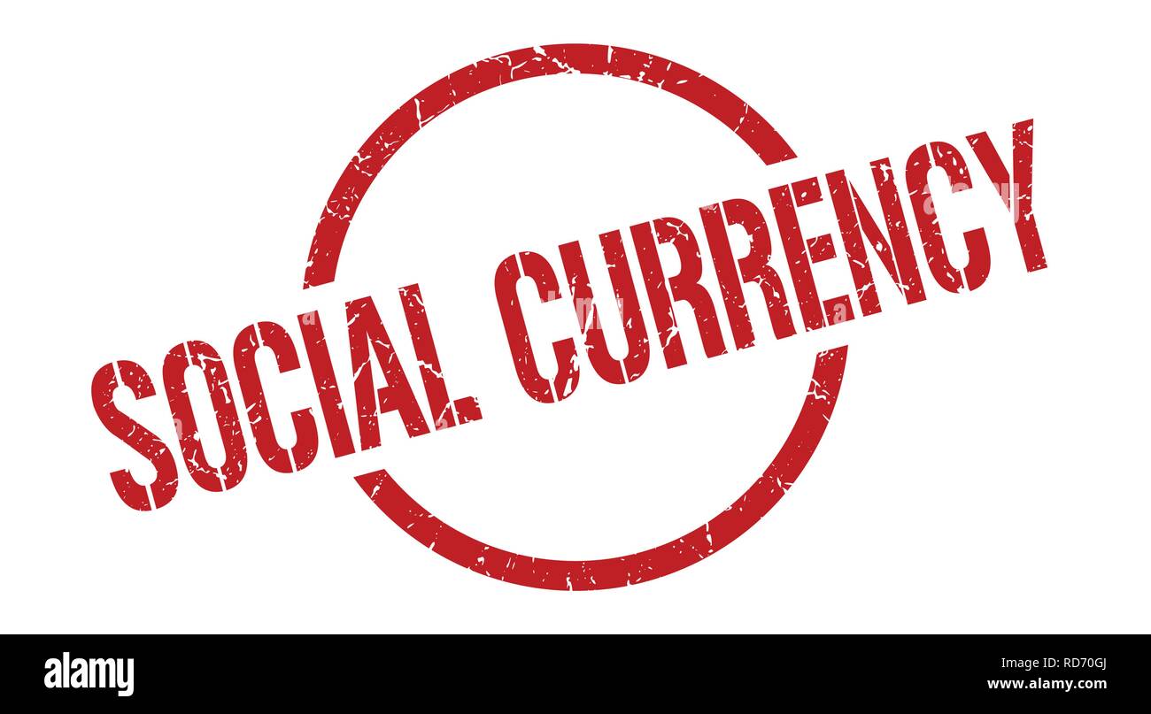 social currency red round stamp Stock Vector Image & Art - Alamy
