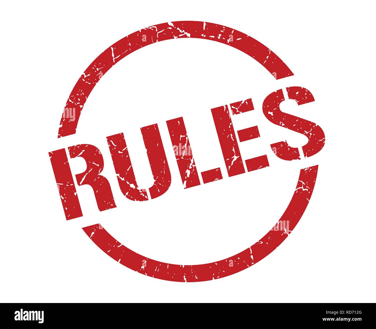 rules red round stamp Stock Vector Image & Art - Alamy