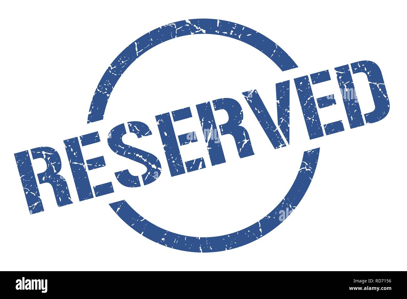 reserved blue round stamp Stock Vector Image & Art - Alamy