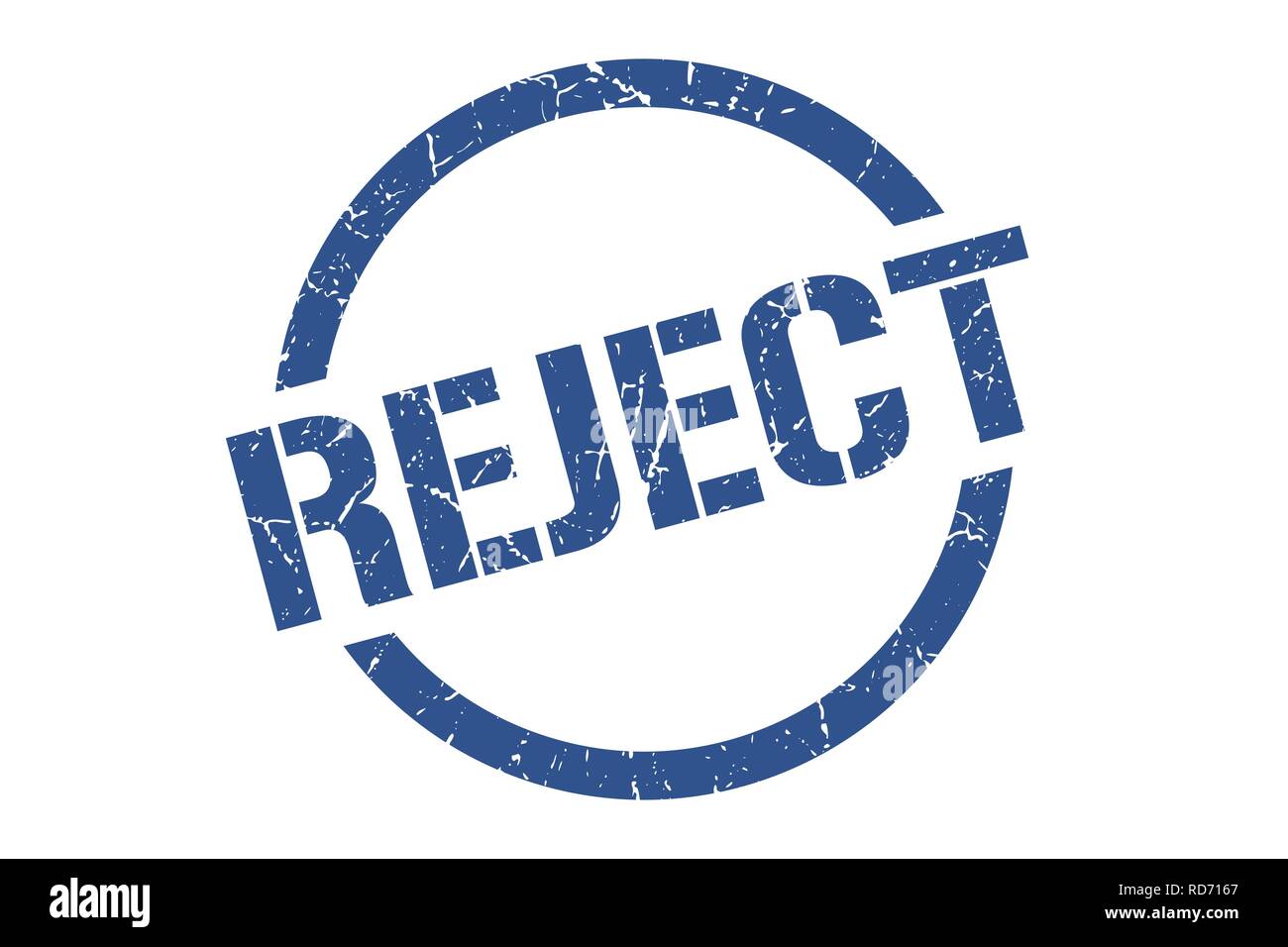 reject blue round stamp Stock Vector Image & Art - Alamy