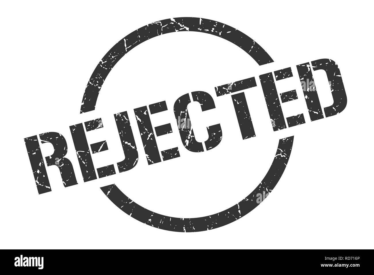 rejected black round stamp Stock Vector Image & Art - Alamy