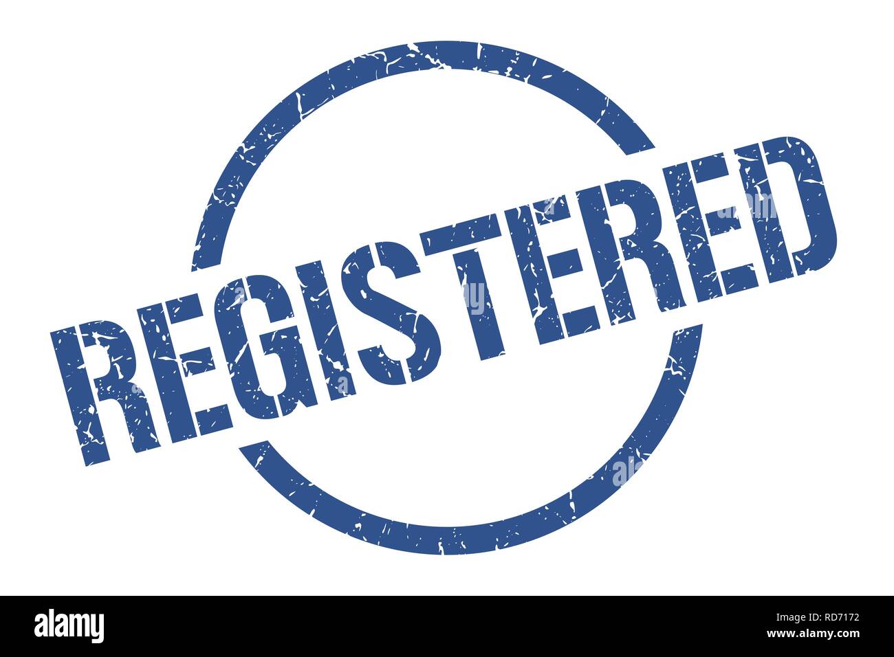 registered blue round stamp Stock Vector Image & Art - Alamy