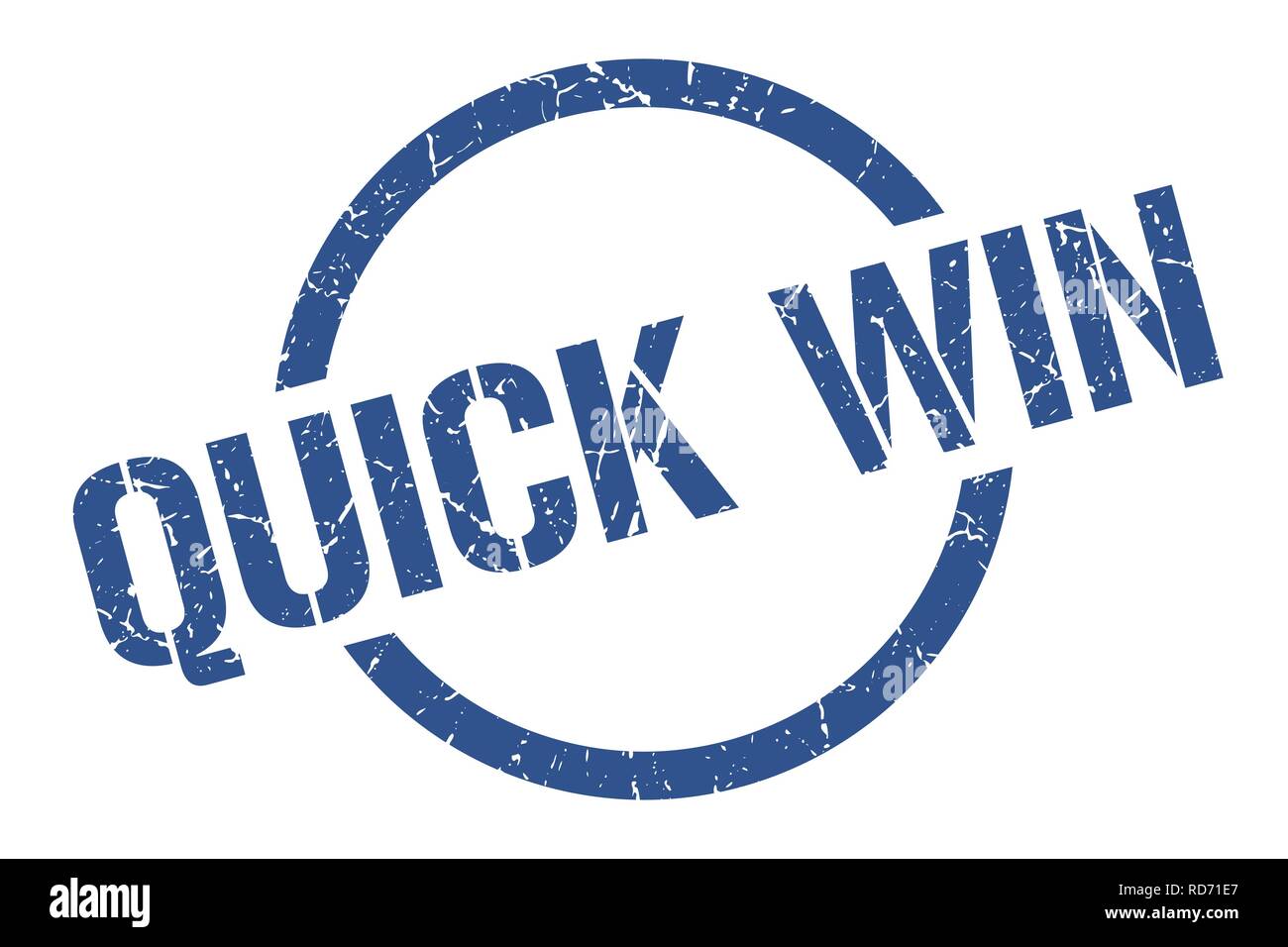 quick win blue round stamp Stock Vector Image & Art - Alamy