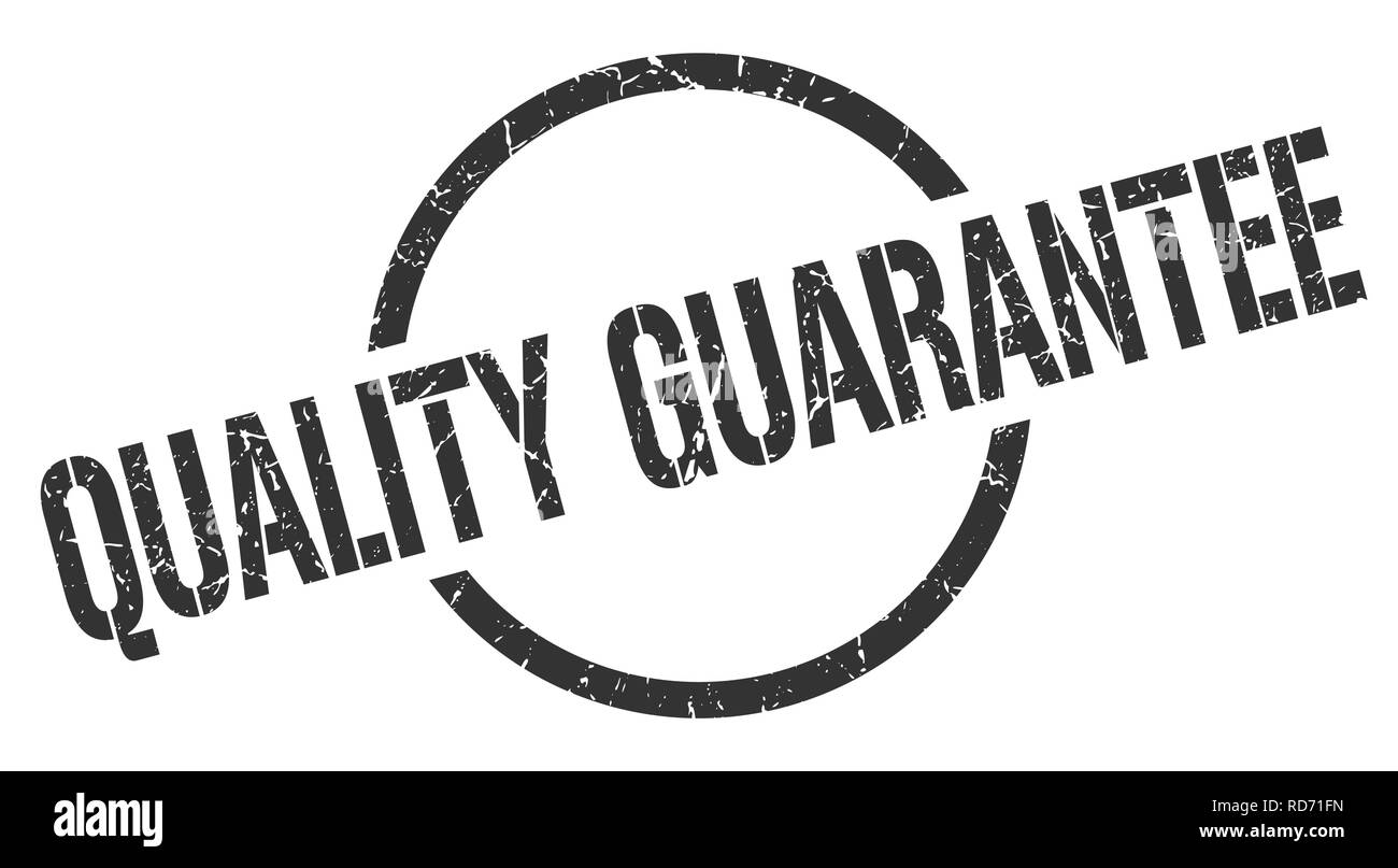 quality guarantee black round stamp Stock Vector Image & Art - Alamy