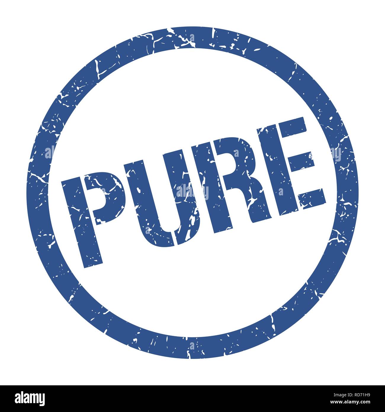 pure blue round stamp Stock Vector Image & Art - Alamy