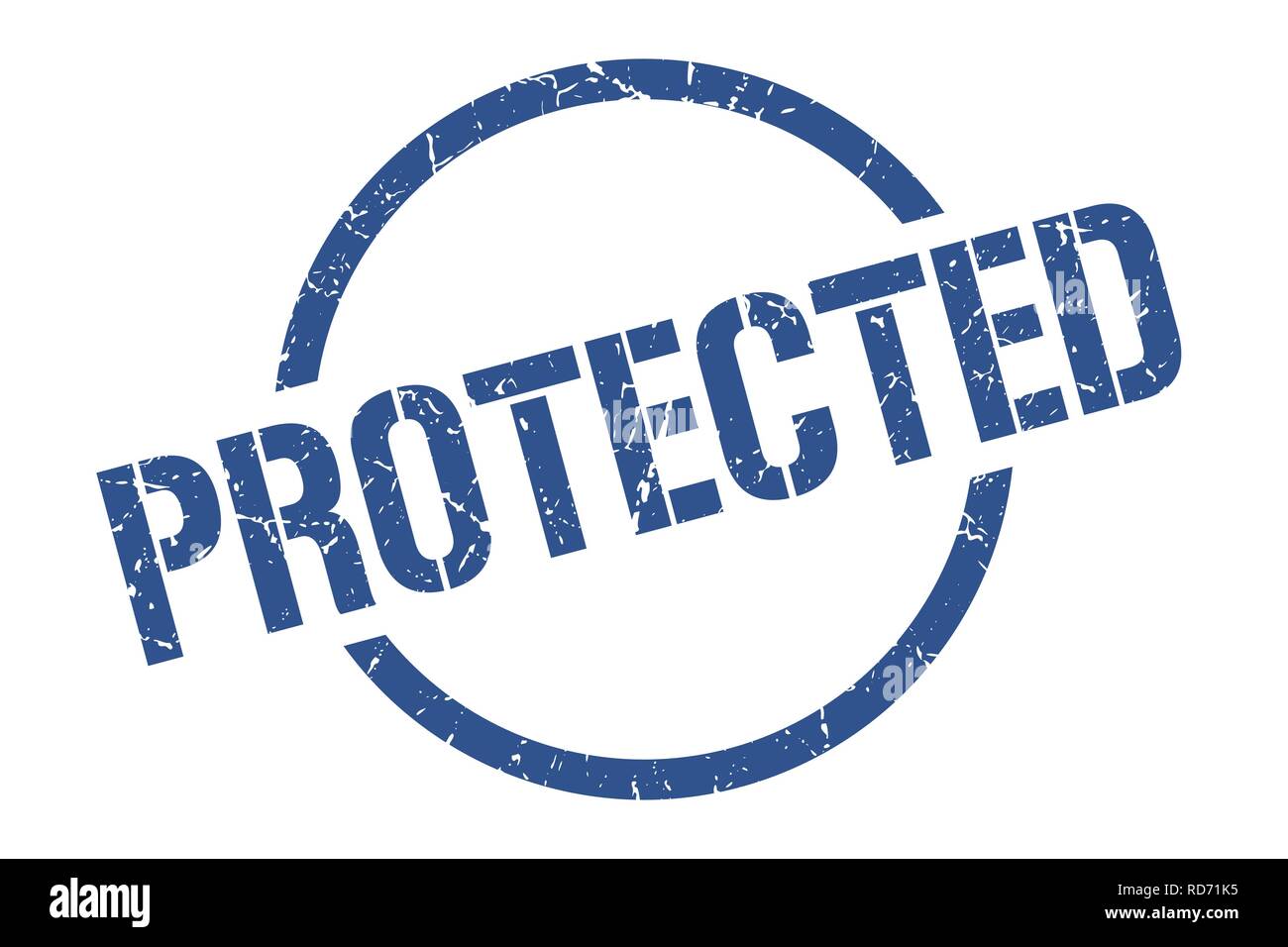 protected blue round stamp Stock Vector Image & Art - Alamy