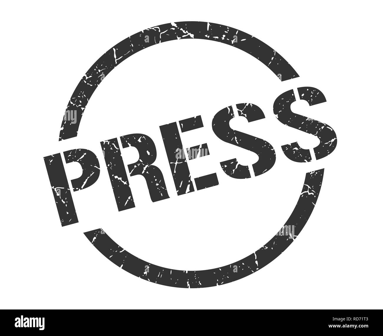 press black round stamp Stock Vector Image & Art - Alamy
