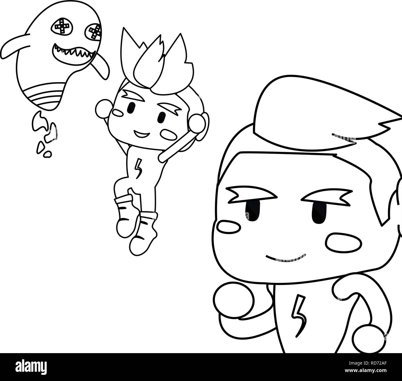 video game boy avatar characters vector illustration Stock Vector Image ...