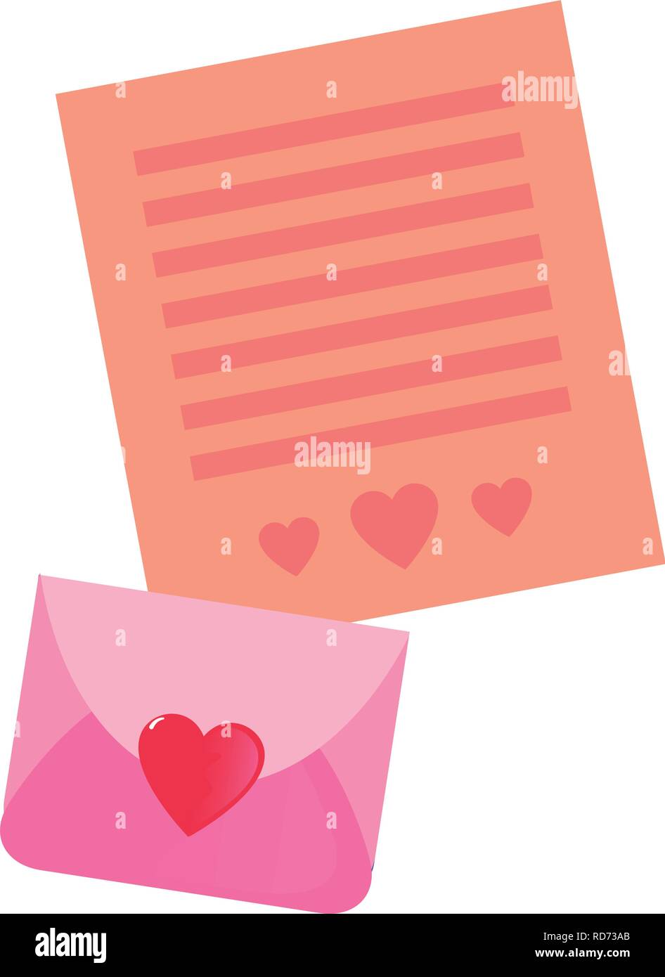 mail letter message happy valentines day vector illustration Stock ...