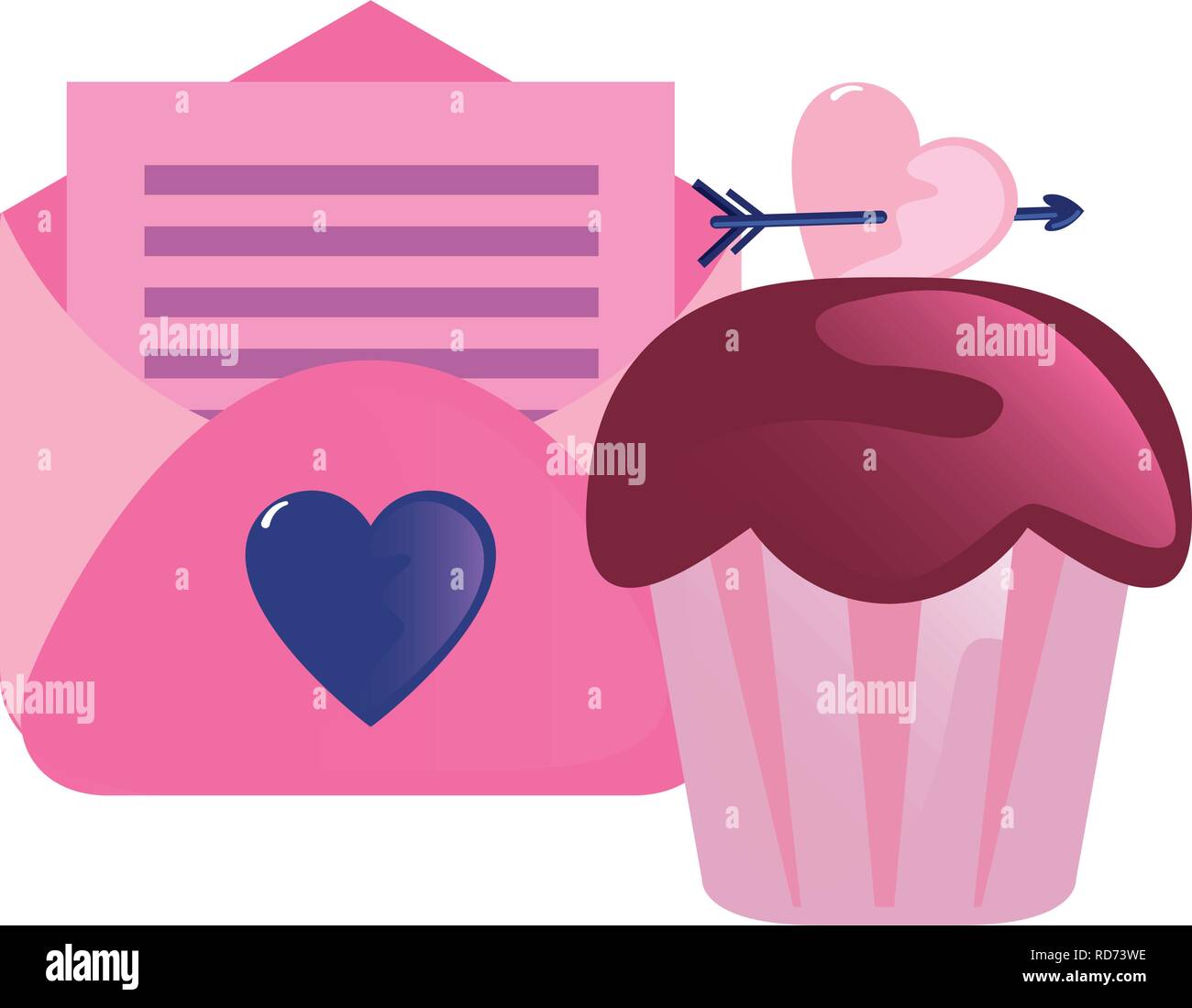 Romantic postage stamp vector set for valentines day card Stock Vector ...