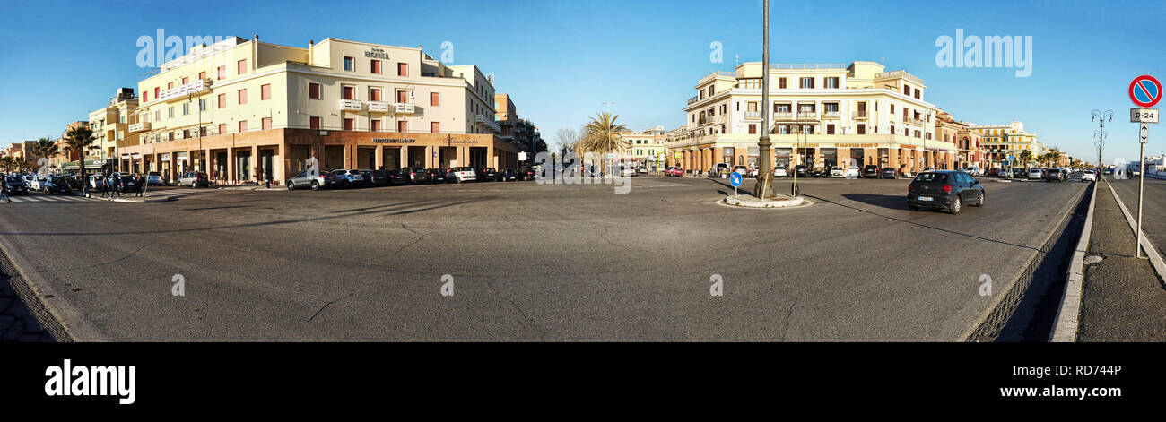 Ostia Lido Rome, Italy - January 15, 2019: Panorama from Ravennati ...