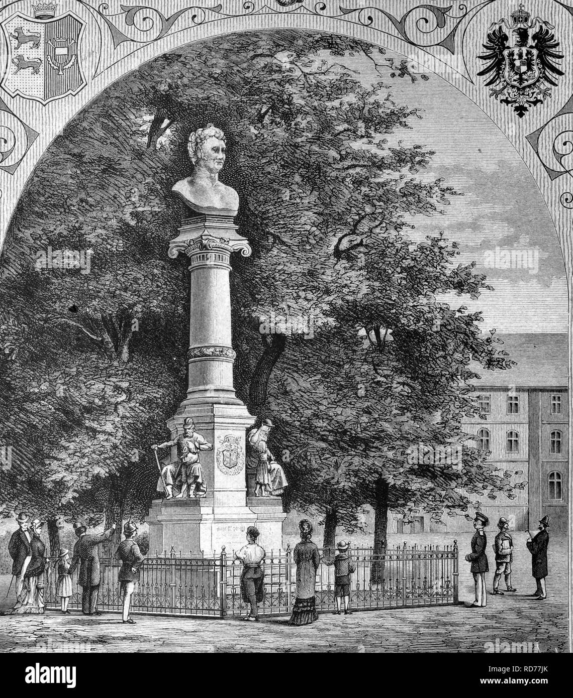 Monument to Lornsen, Rendsburg, Schleswig-Holstein, Germany, historical ...