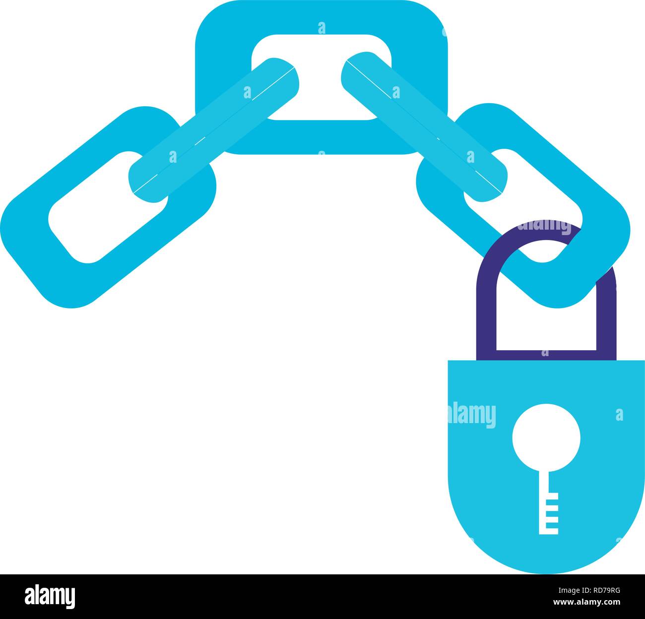 Secured by padlock and chain Stock Vector Images - Alamy