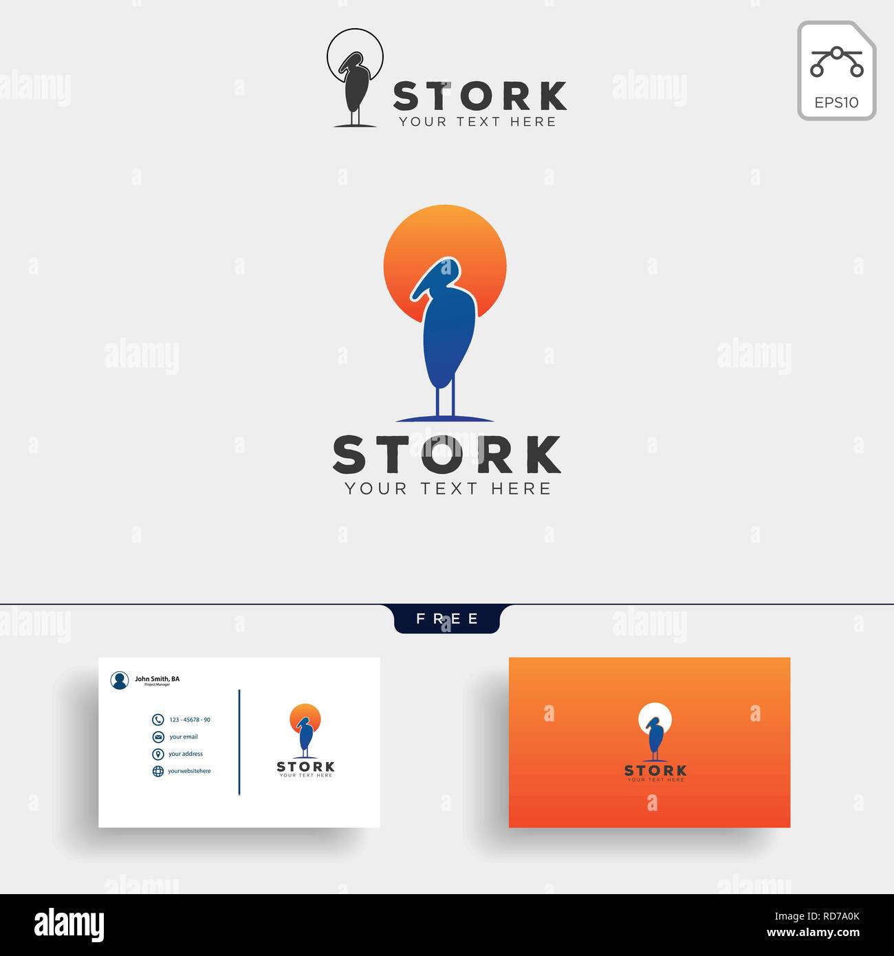 stork business logo template creative vector illustration with business ...