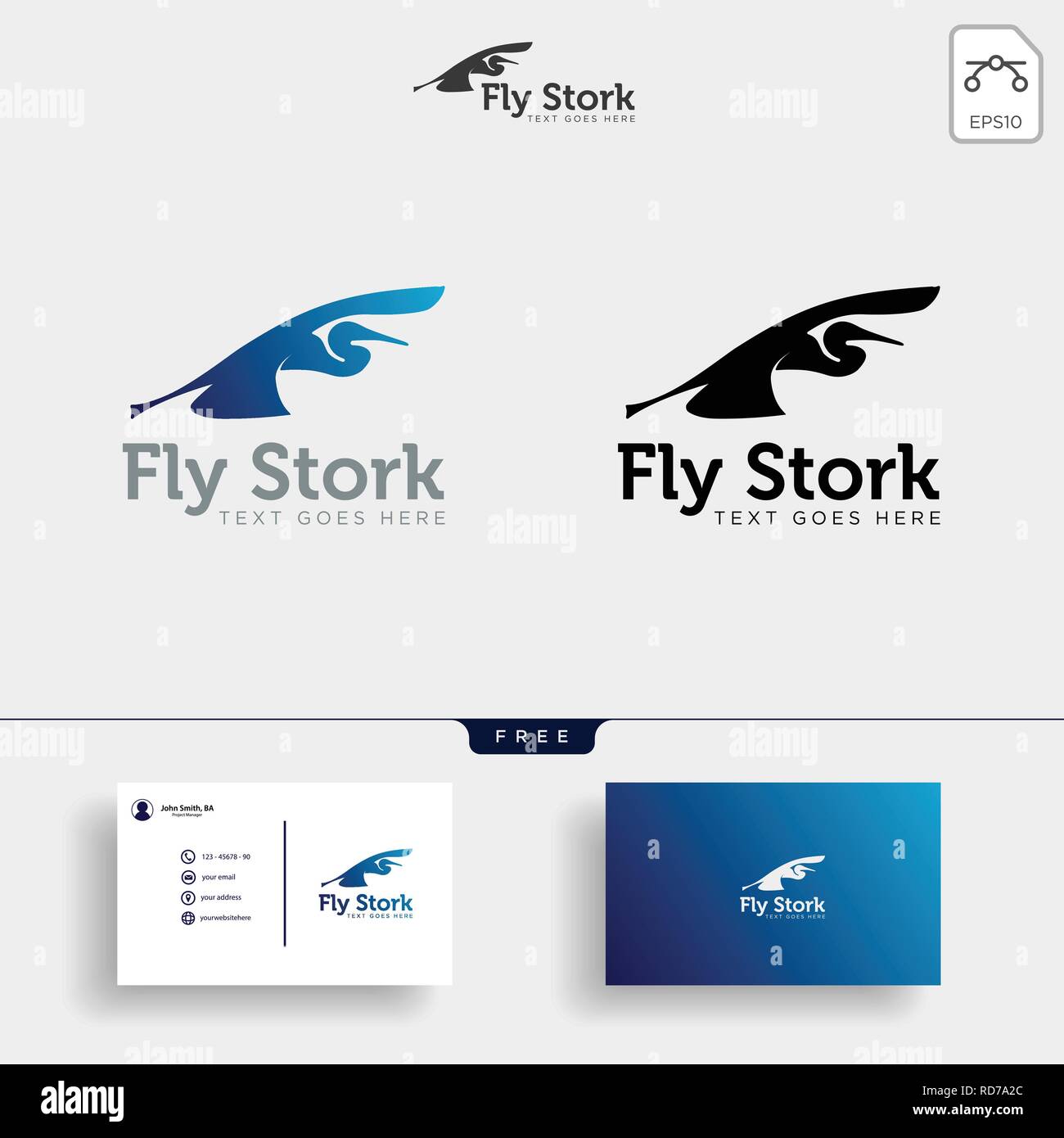 stork business logo template creative vector illustration with business ...