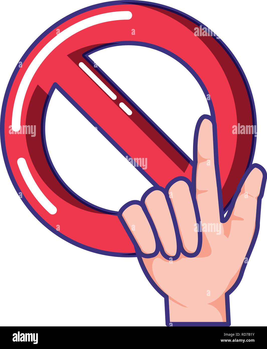prohibited symbol isolated icon vector illustration design Stock Vector ...