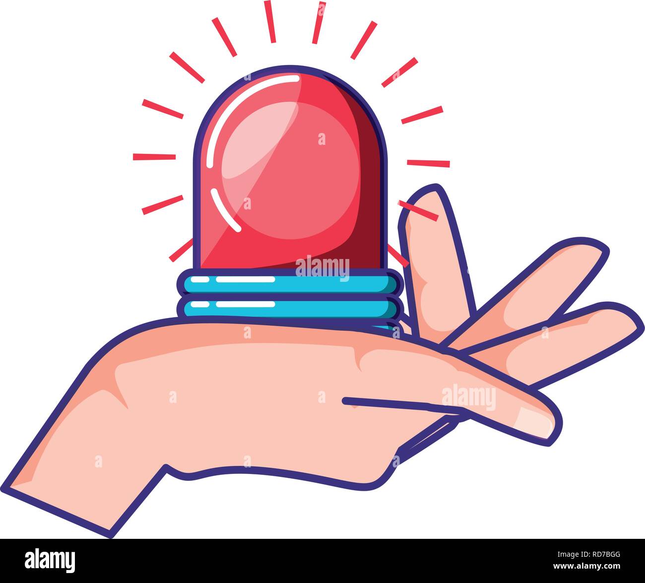emergency alarm light icon vector illustration design Stock Vector ...